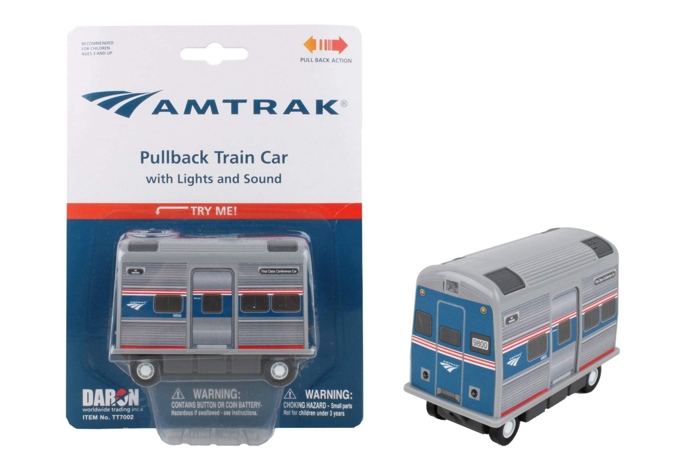 Amtrak TT7002 Pullback Train Car Toys - Walmart.com