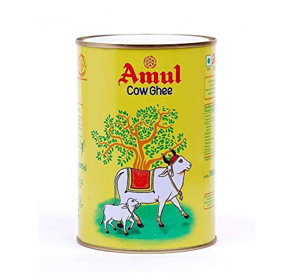 Amul Ghee MADE FROM PURE COW MILK 1 Liter (905grams) - Walmart.com