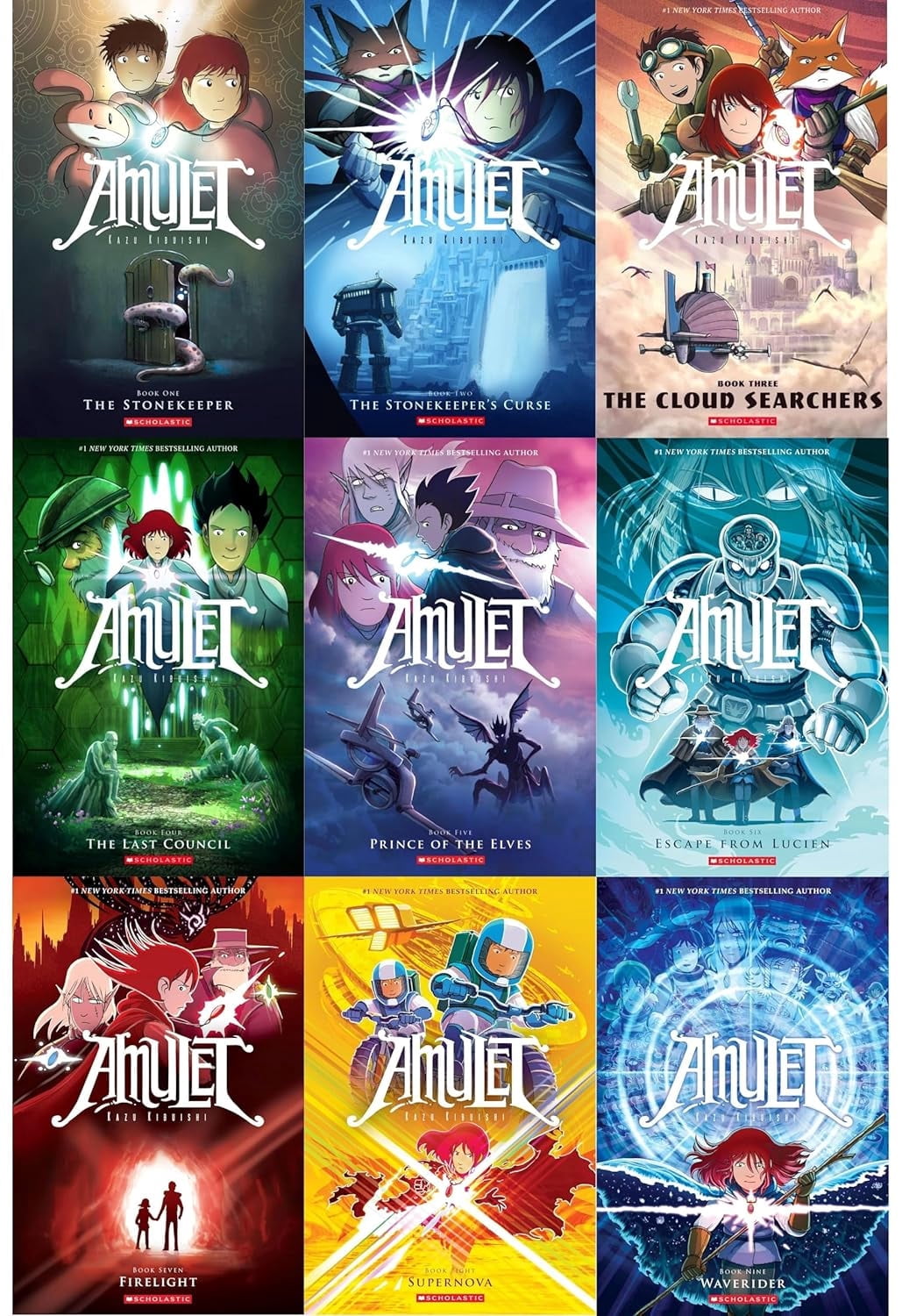 Amulet: The Complete Graphic Novel Series (Books 1–9) by Kazu Kibuishi ...