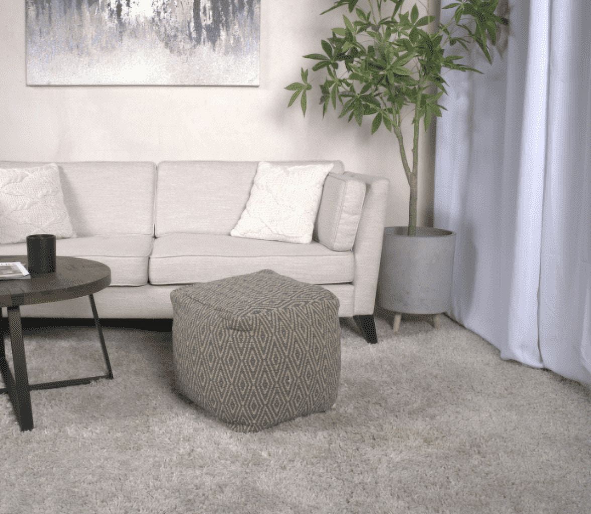 Storage Ottomans Amuleto Hand - Loomed Cotton Pouf, Dark Grey and Brown ...