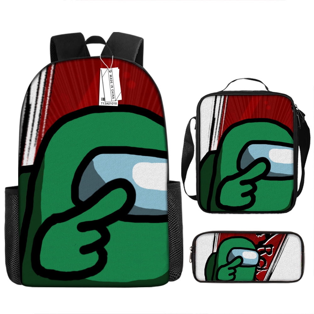 Amung-Us Backpack Cartoon Printed Bag Backpack Lunch Bag Pencil Bag ...