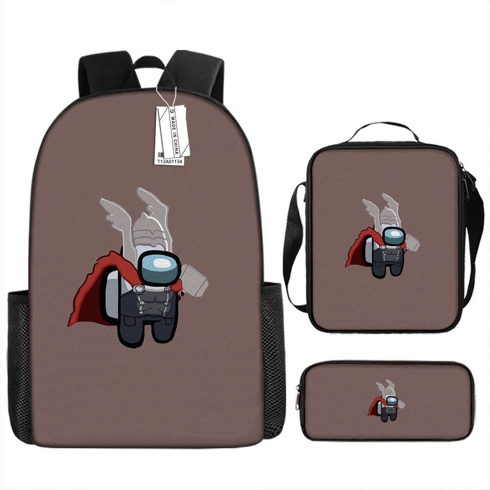 Amung-Us Cartoon Printed Backpack Bag Lunch Bag Pencil Bag Three-piece ...