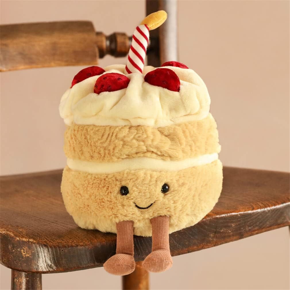 Amuseables Birthday Cake Plush Cute Smile Cake Pillow Stuffed Animals ...