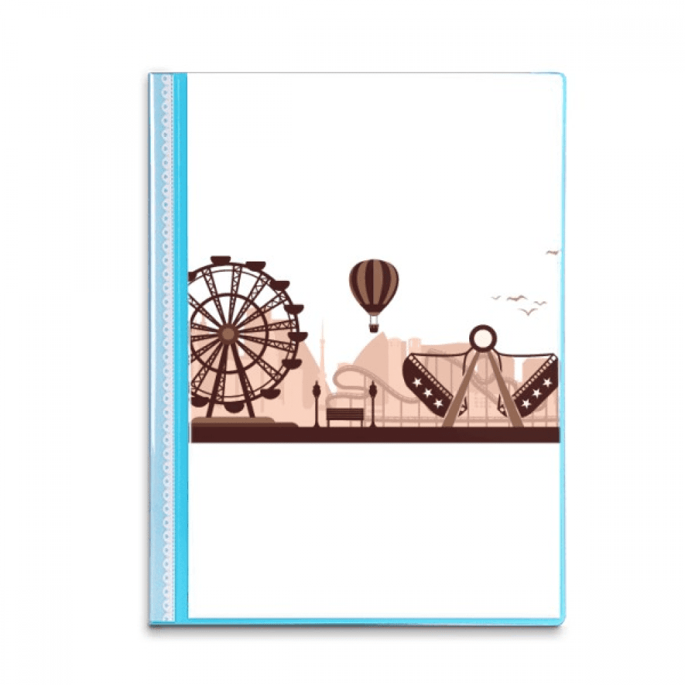 Amusement Park Black Facilities Outline Book Sheet Protectors Portfolio ...