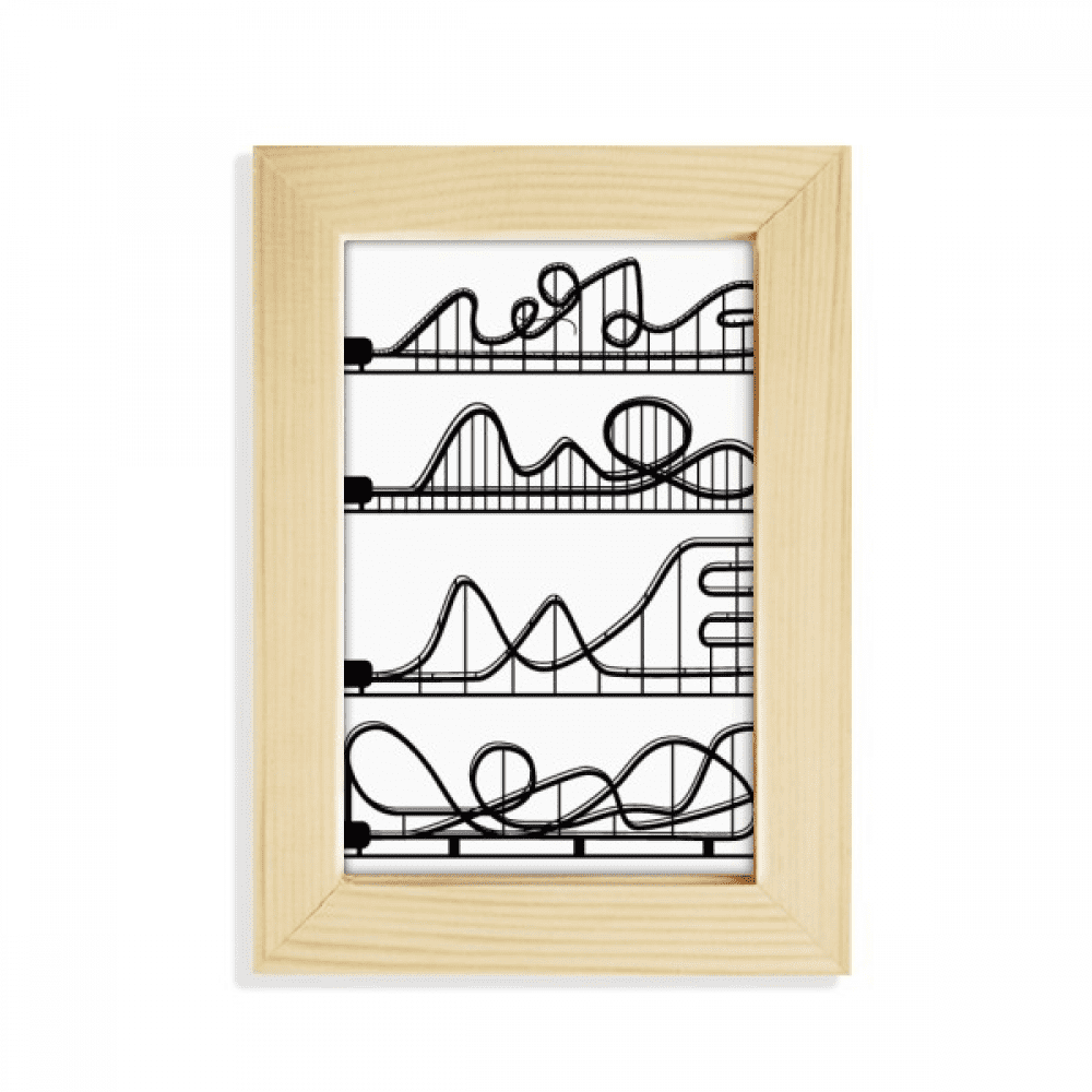 Amusement Park Black Roller Coaster Outline Desktop Display Photo Frame ...