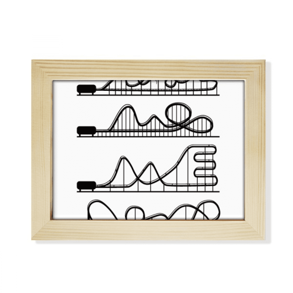 Amusement Park Black Roller Coaster Outline Desktop Photo Frame Picture ...