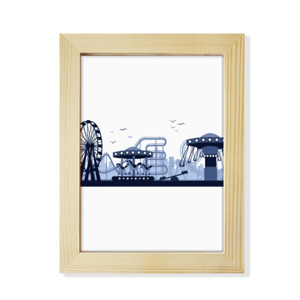 Amusement Park Blue Facilities Outline Desktop Adorn Photo Frame ...