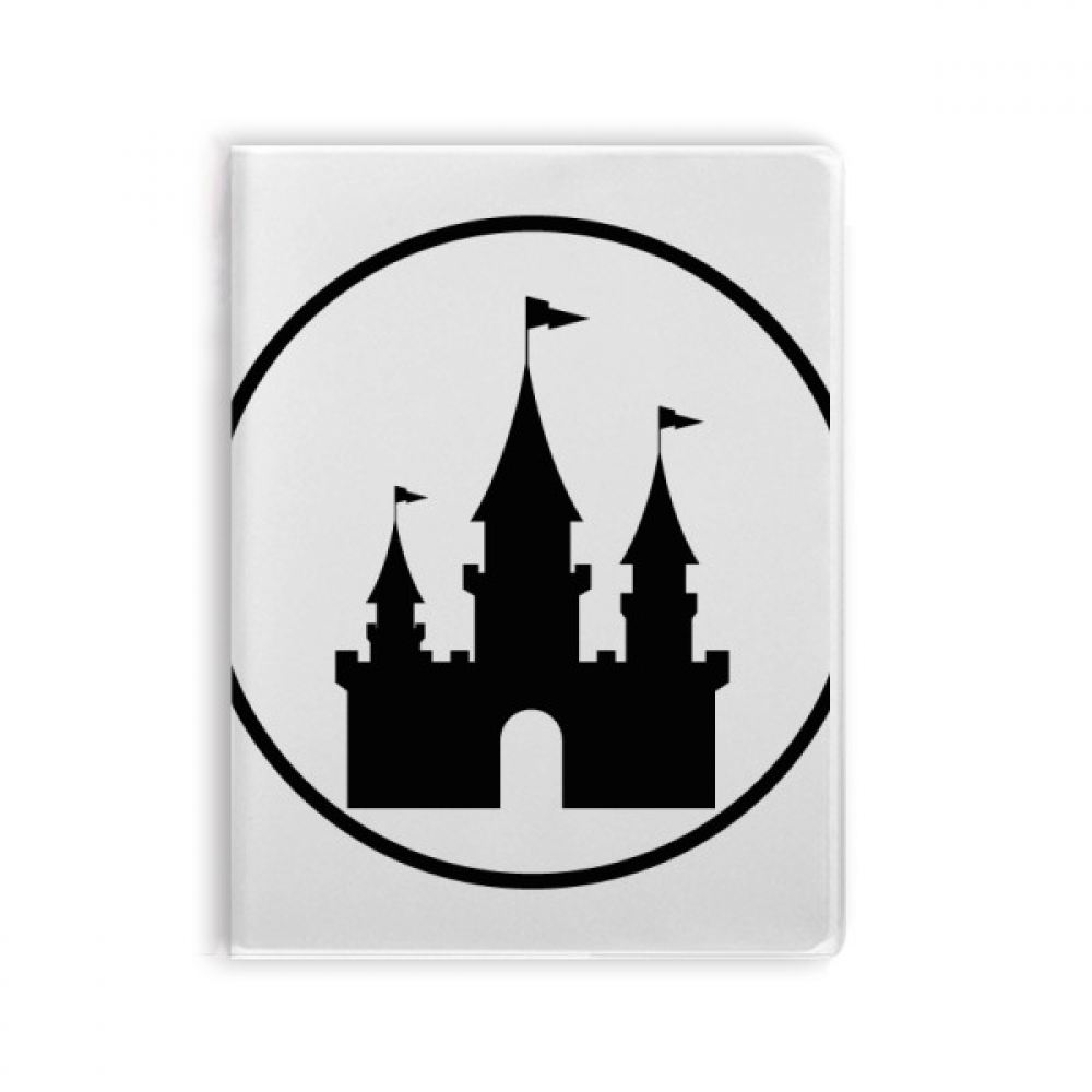 Amusement Park Castle Black Outline Notebook Gum Cover Diary Soft Cover ...