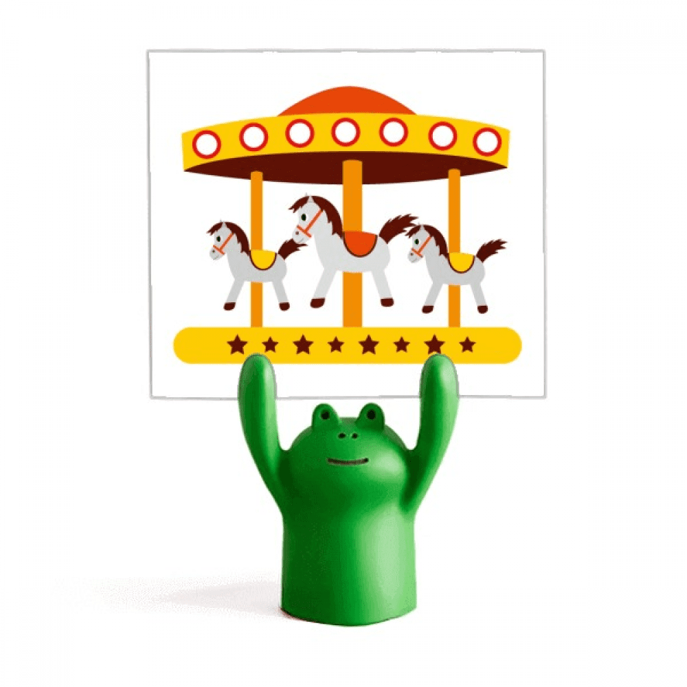 Amusement Park Color Carousel Illustration Memo Holder Cartoon Animal ...