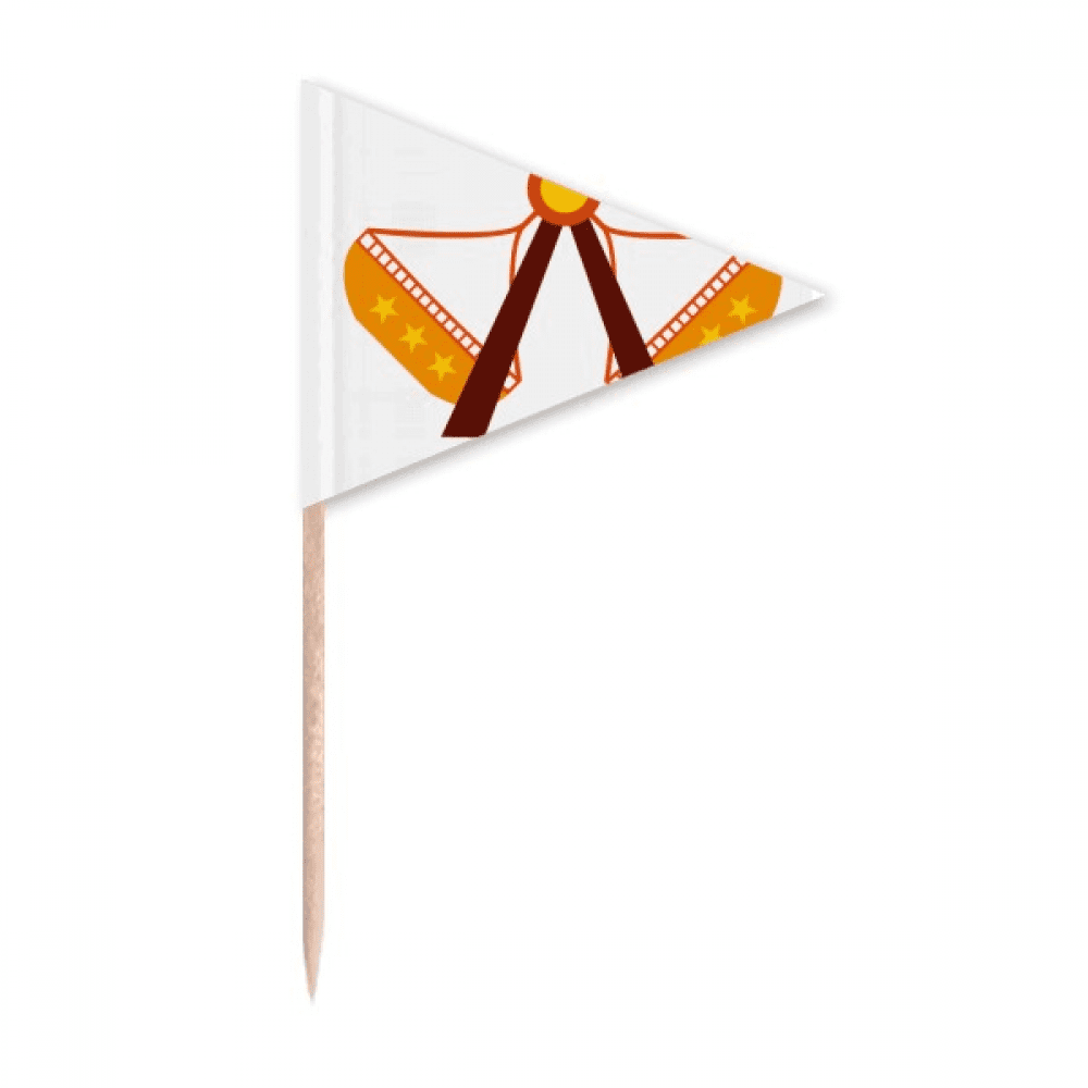 Amusement Park Color Facilities Illustration Toothpick Triangle Cupcake ...
