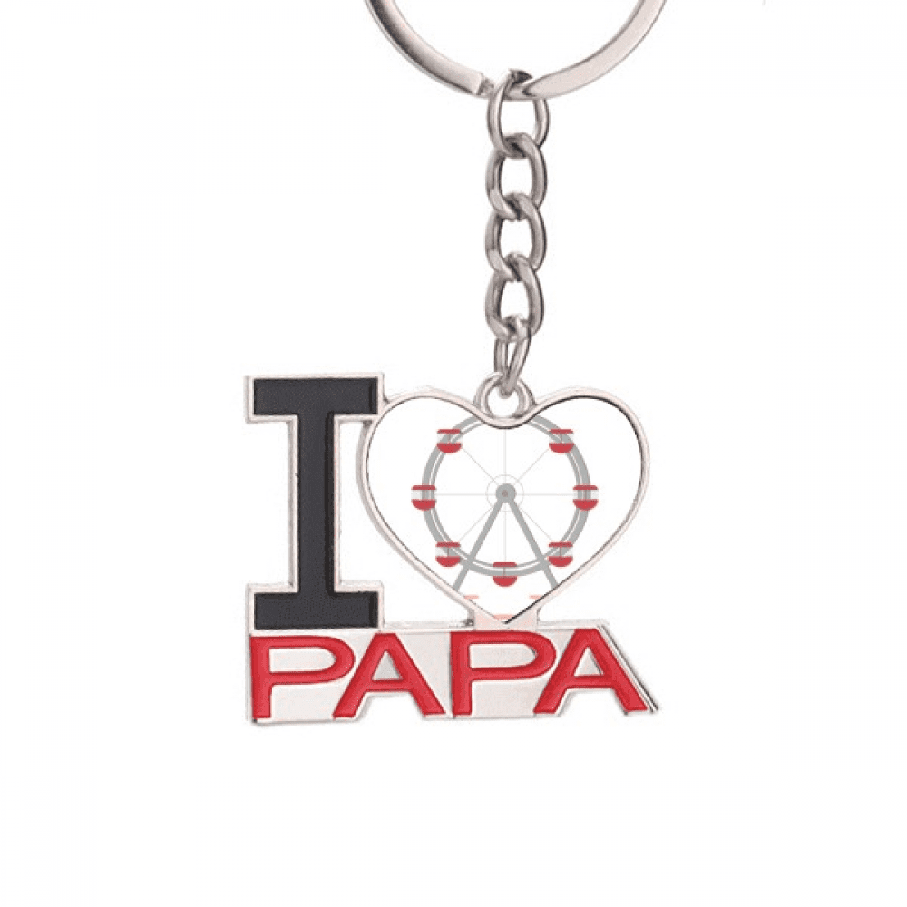 Amusement Park Colourful Ferris Wheel Pattern Keychain Metal Keyring ...