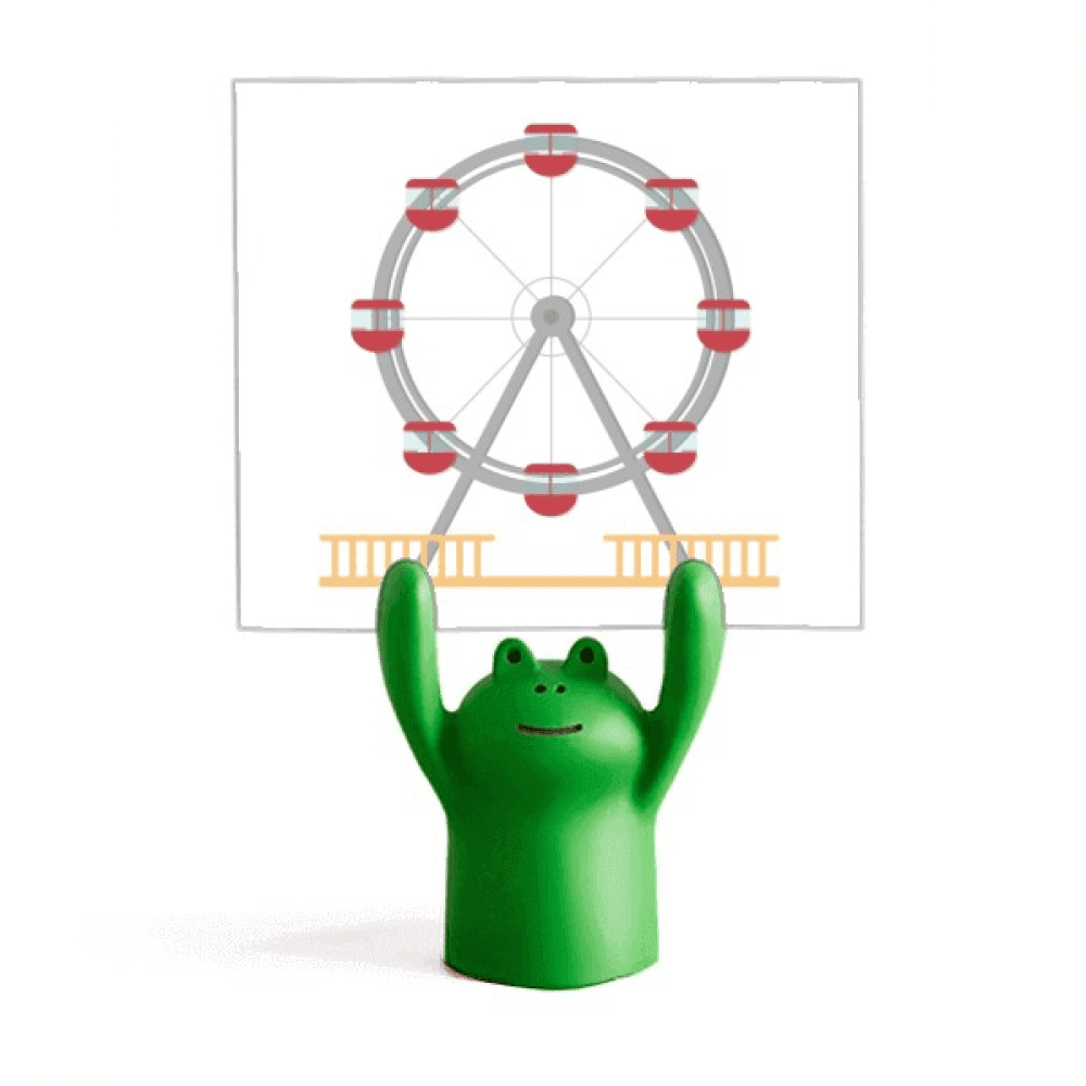Amusement Park Colourful Ferris Wheel Pattern Memo Holder Cartoon ...