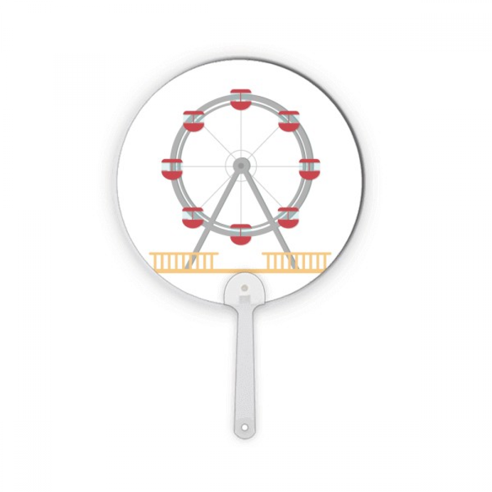 Amusement Park Colourful Ferris Wheel Pattern Plastic Round Handheld ...