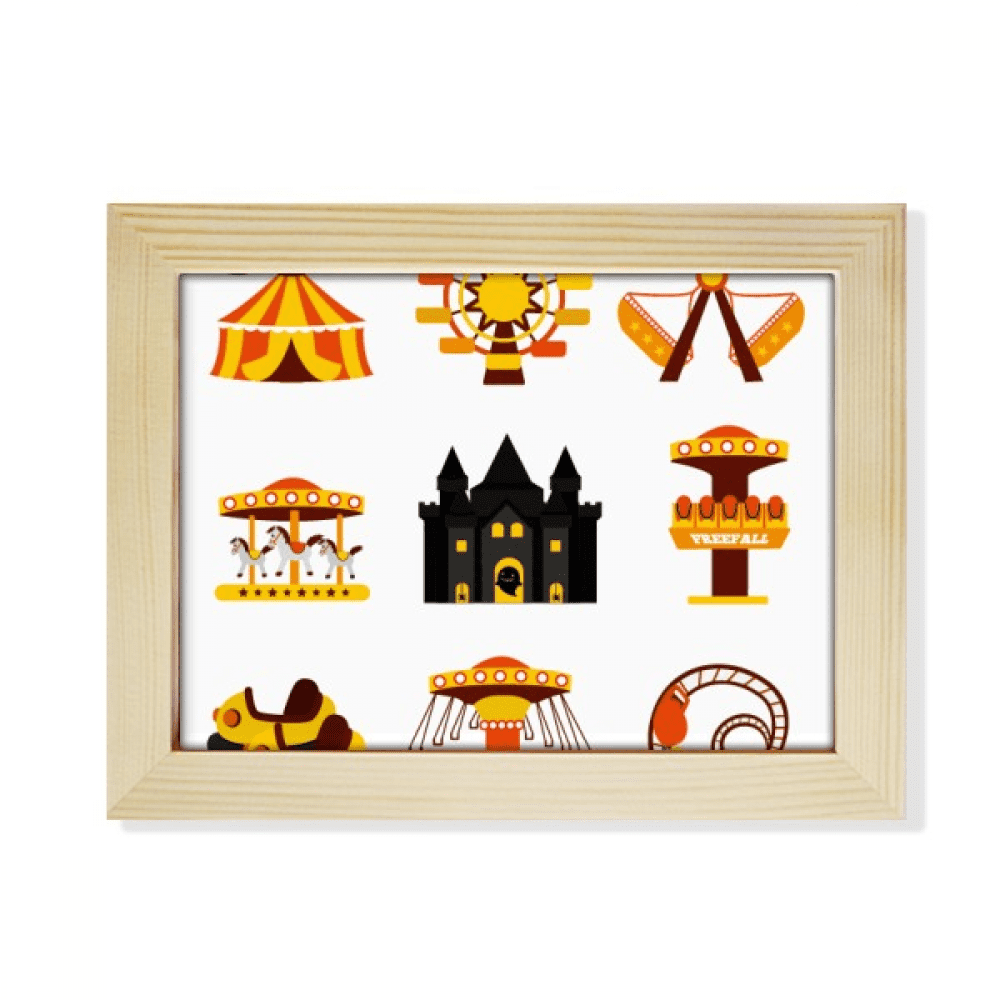Amusement Park Facilities Color Illustration Desktop Photo Frame ...