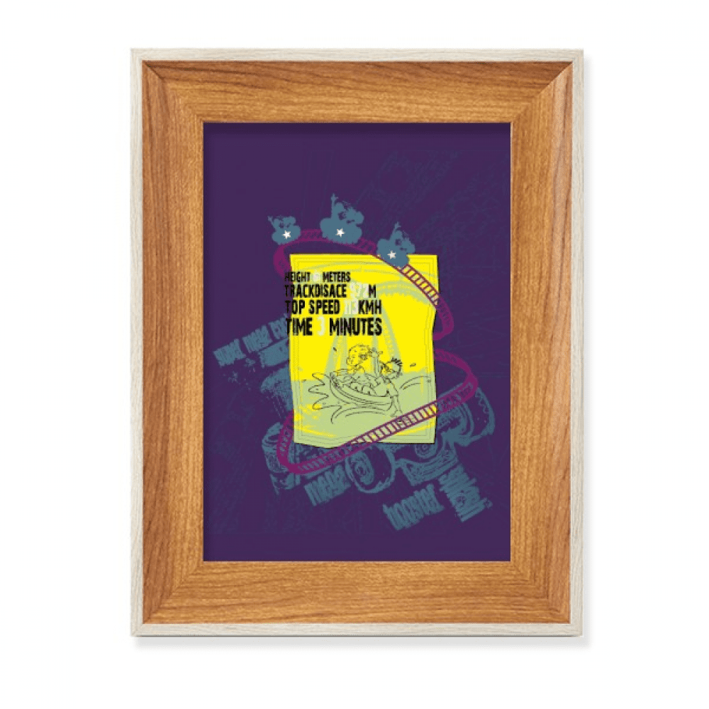 Amusement Park Facilities Roller Coaster Desktop Wooden Photo Frame ...