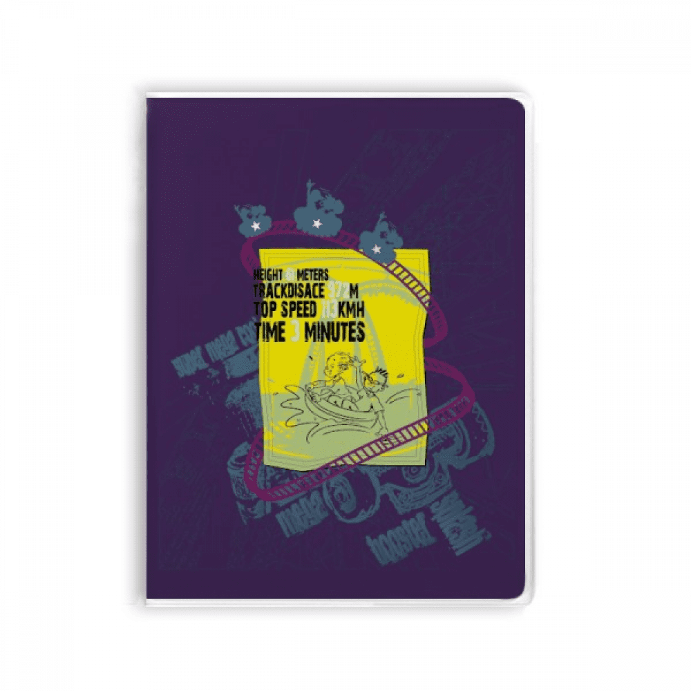 Amusement Park Facilities Roller Coaster Notebook Gum Cover Diary Soft ...