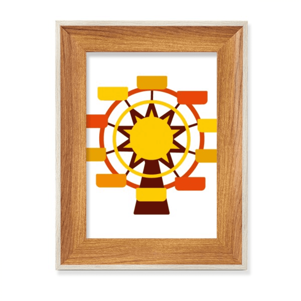 Amusement Park Ferris Wheel Color Illustration Desktop Wooden Photo ...