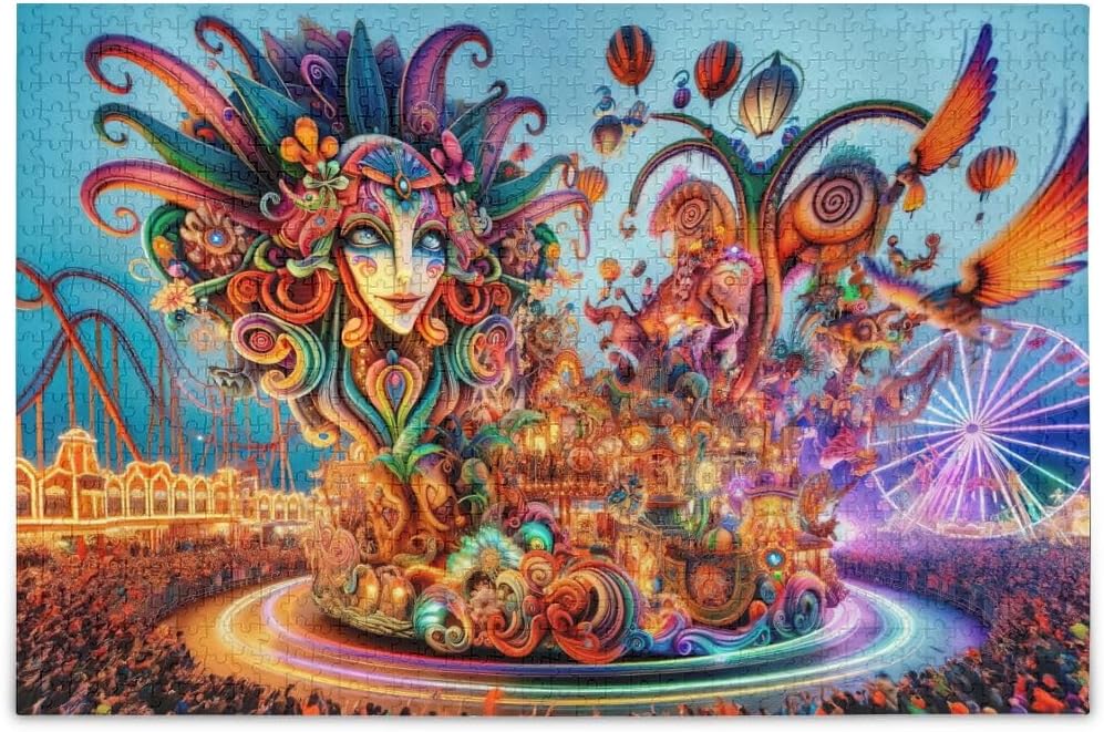 Amusement Park Float Jigsaw Puzzle Classic 500 Piece Puzzle, Durable ...