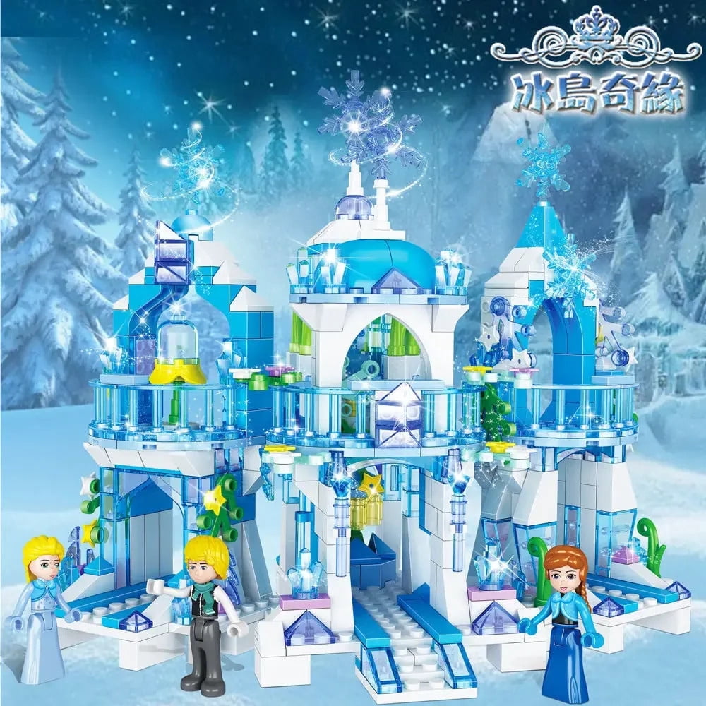 Amusement Park Princess Ice Castle Set Building Blocks Model Brick Mini ...