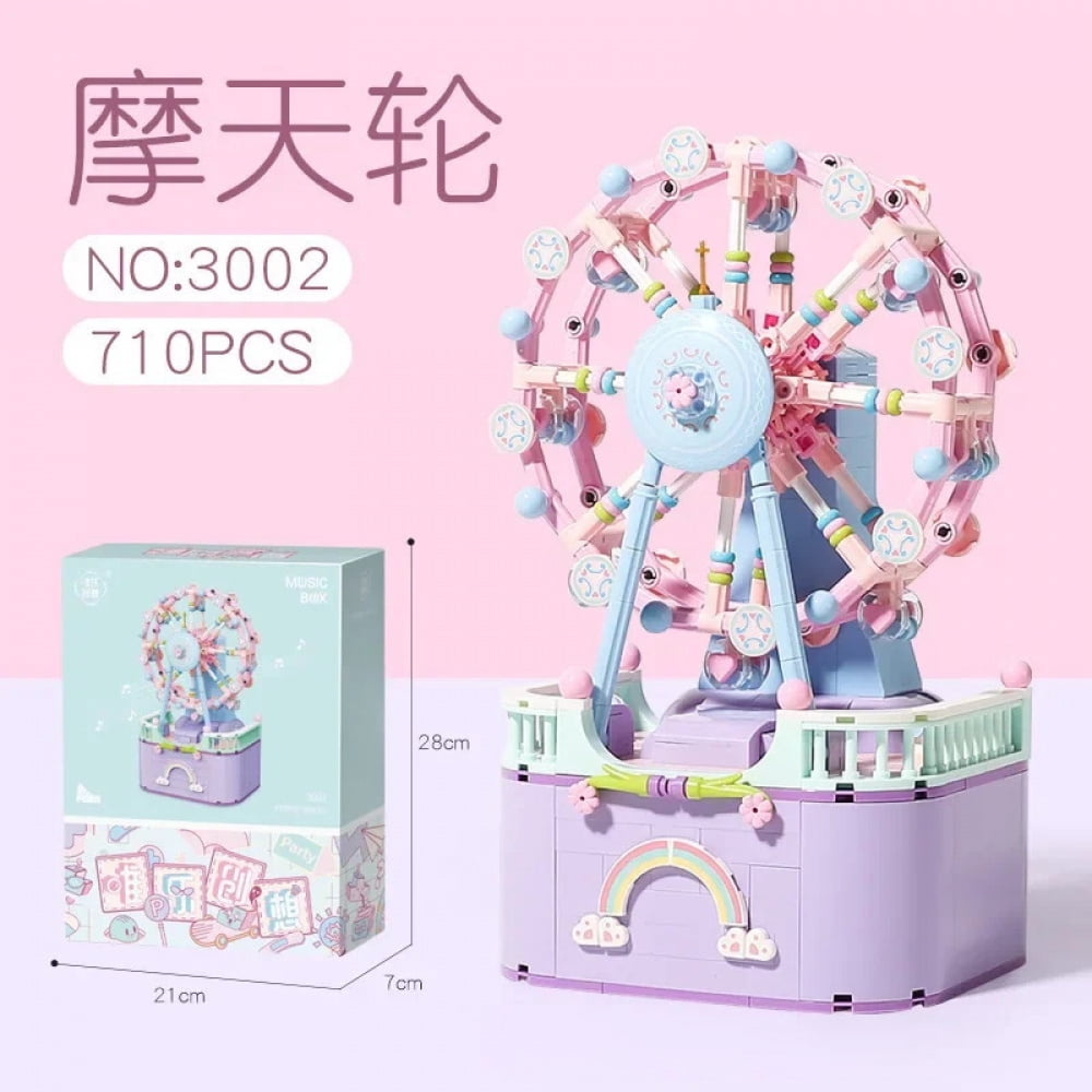 Amusement Park Princess Ice Castle Set Building Blocks Model Brick Mini ...