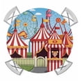Amusement Park Round Tablecloth for 55-60 Inch Tables, Fitted Table ...