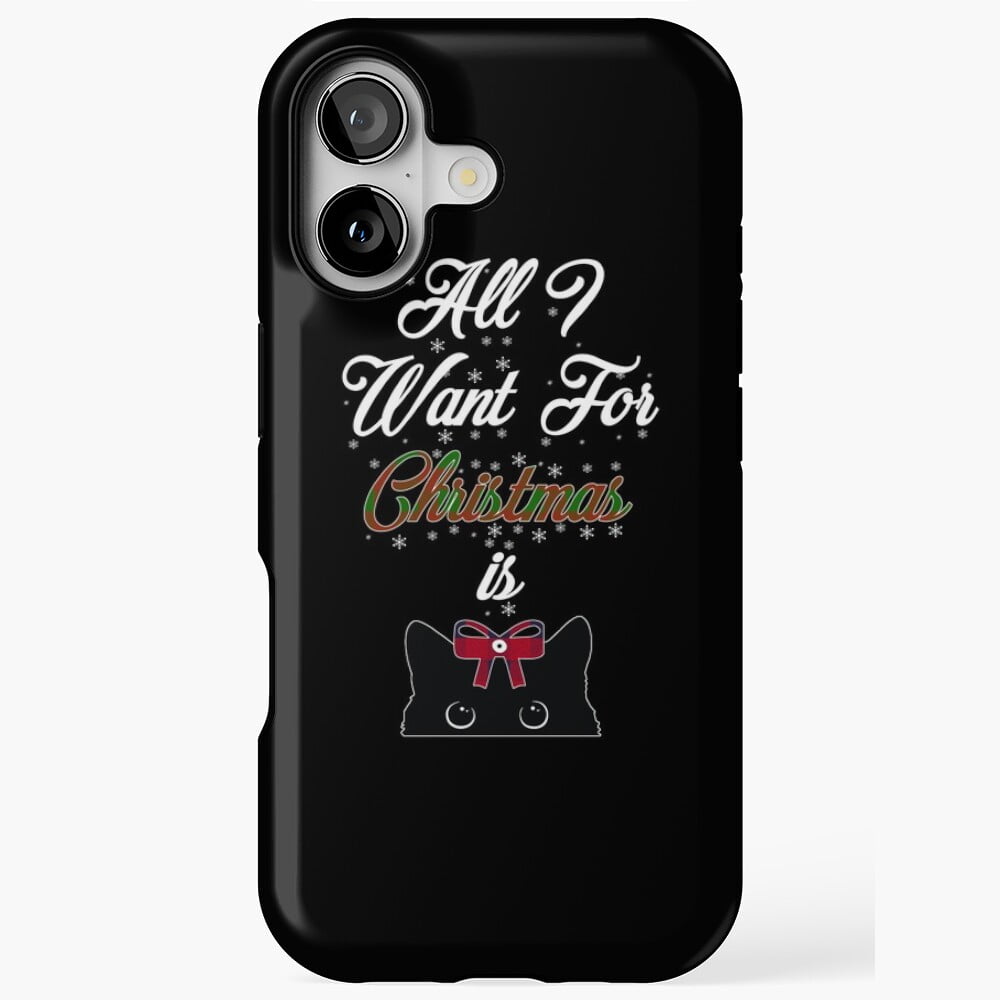 Amusing Christmas Cat Protective Case for iPhone 11 12 13 14 15 16 17 ...