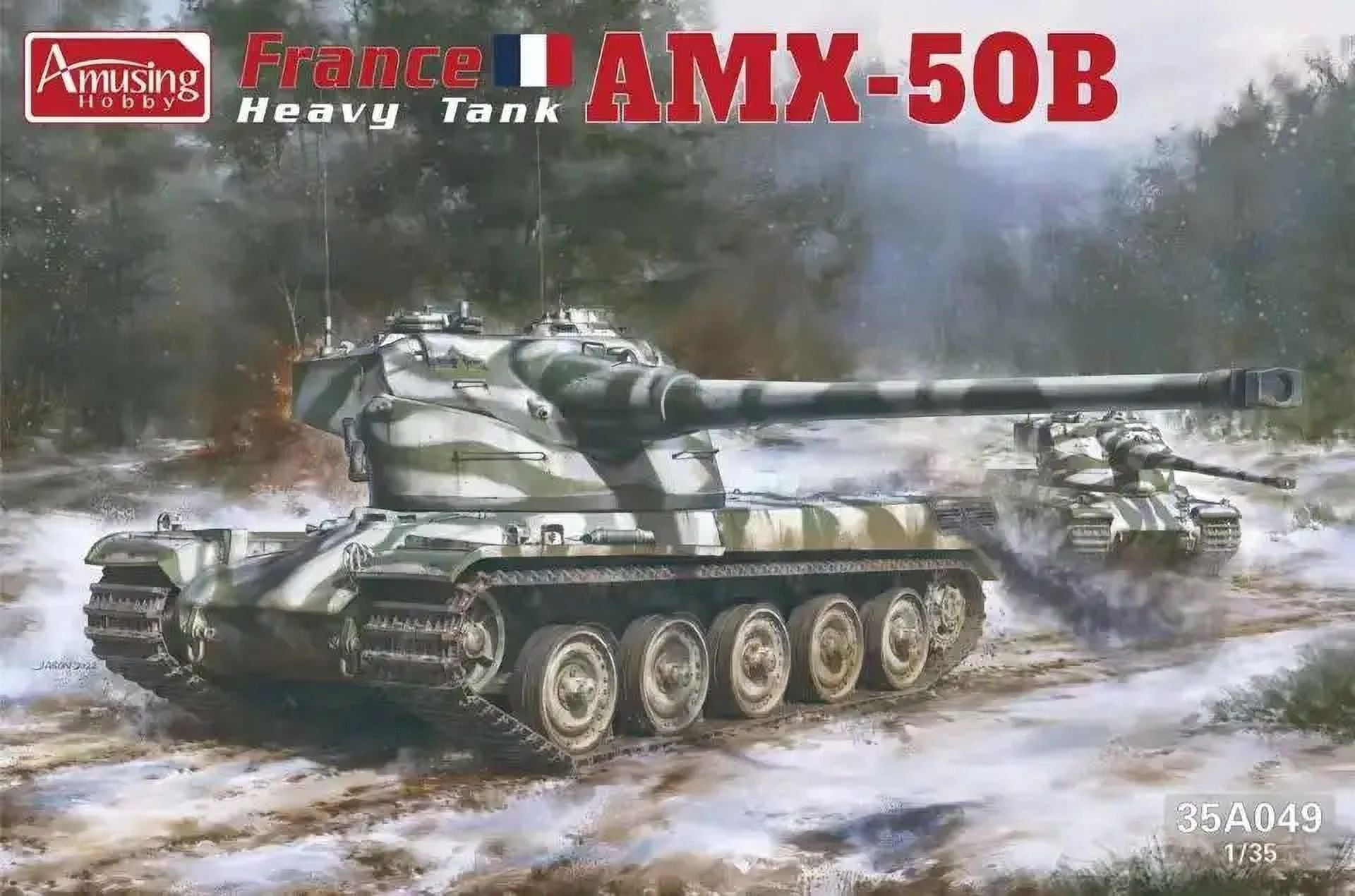 Amusing Hobby 35A049 1/35 Scale France AMX-50B Heavy Tank model kit ...