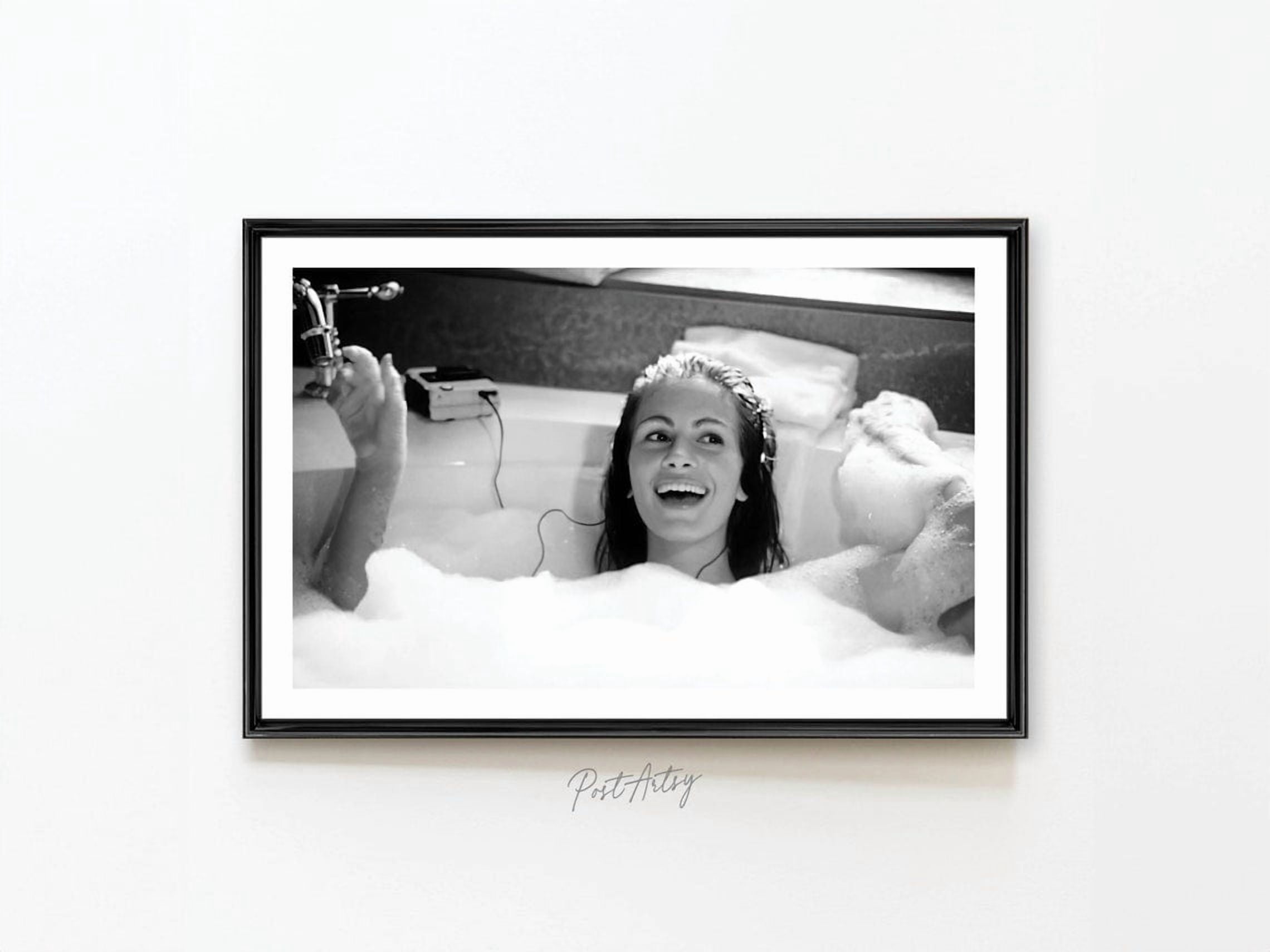 Amusing Movie Scene Poster Creative Bathroom Wall Art, Unframed Canvas ...