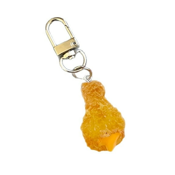 Amusing Simulated Cheese Chicken Leg Keychain Featuring Lovely Design ...