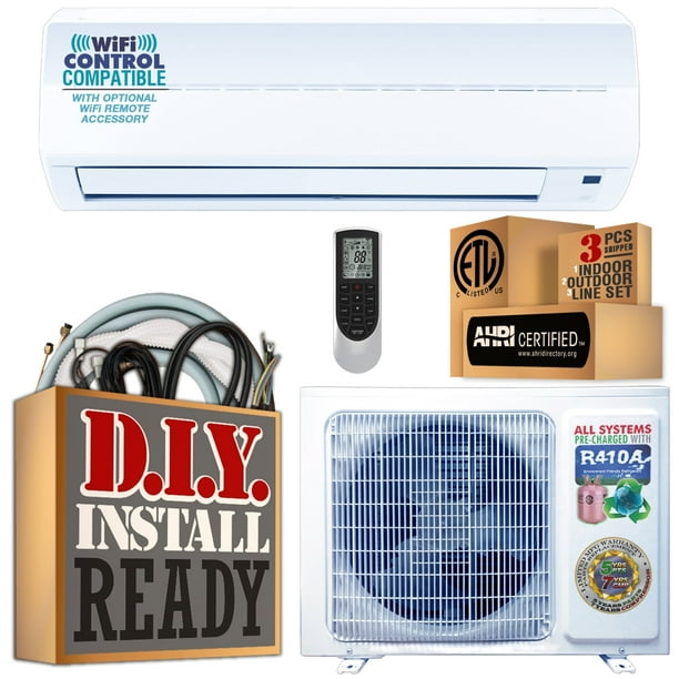 Amvent AXi Series 9000 BTU Ductless Mini Split Air Conditioner with ...