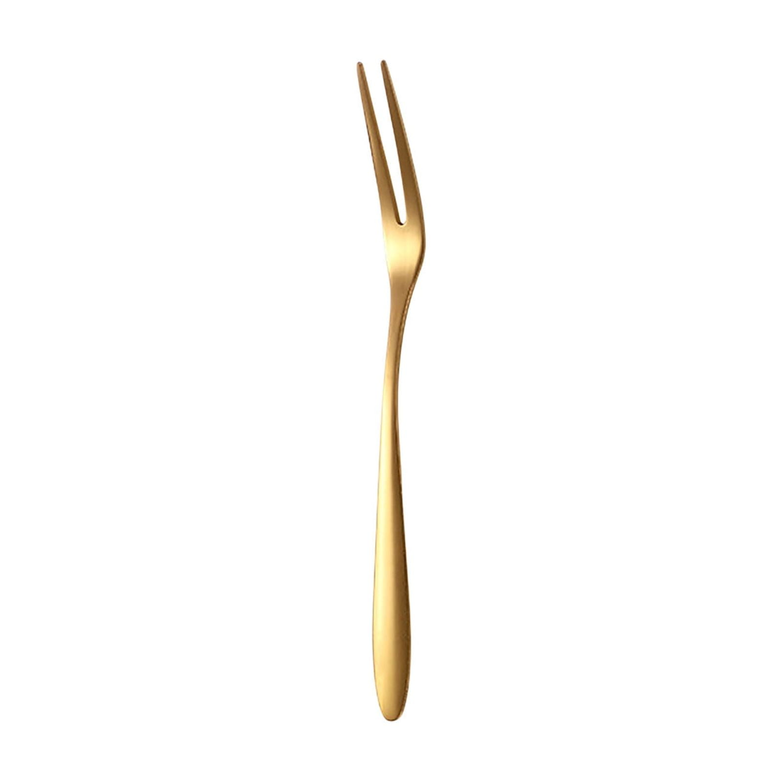 Amvlyk 304 Stainless Steel Fruit Fork Western Dessert Stick Salad Fork ...