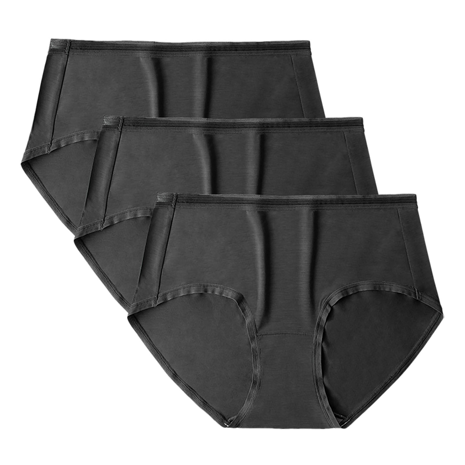 Amvlyk 3PC Modal Underwear for Women Mid Waist Panties Breathable Soft ...