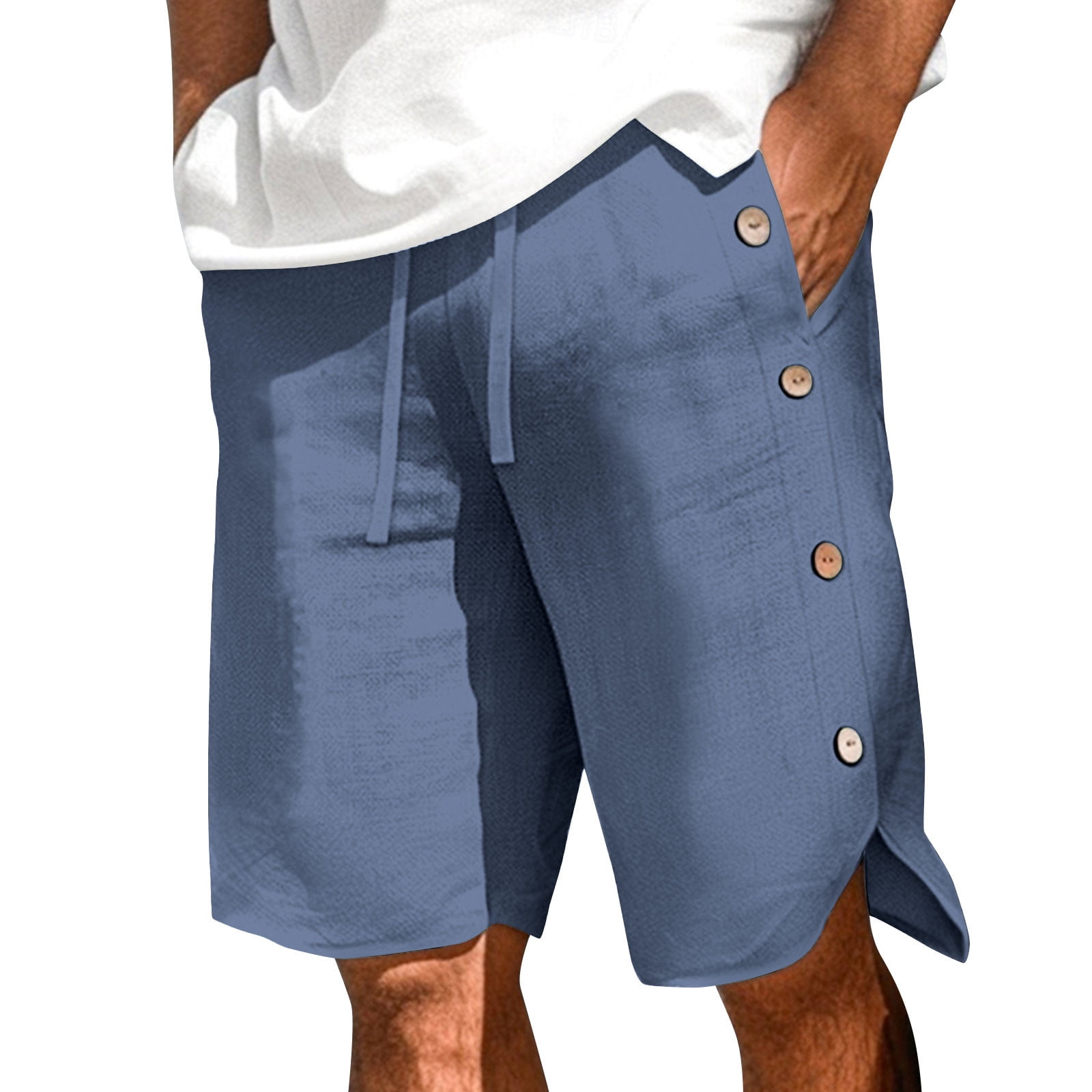 Amvlyk Athletic Shorts for Men Elastic Waist Drawstring Running Shorts ...