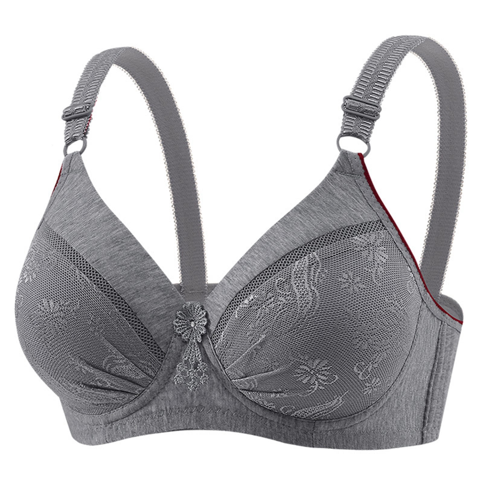Amvlyk Bras for Women Push Up Wireless Solid Bra Soft Breathable ...