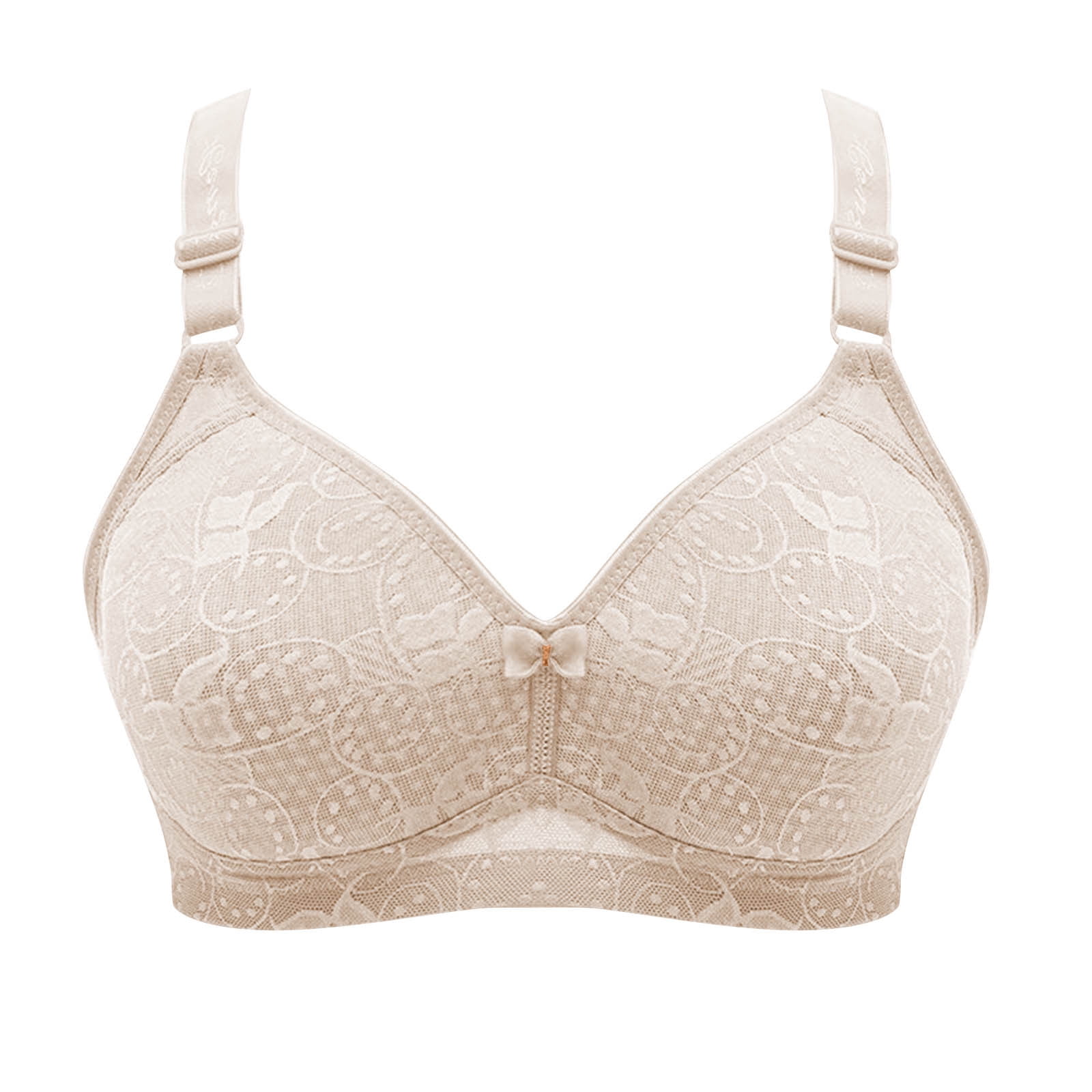 Amvlyk Bras for Women Wireless Push Up Bra Solid Color Soft Breathable ...