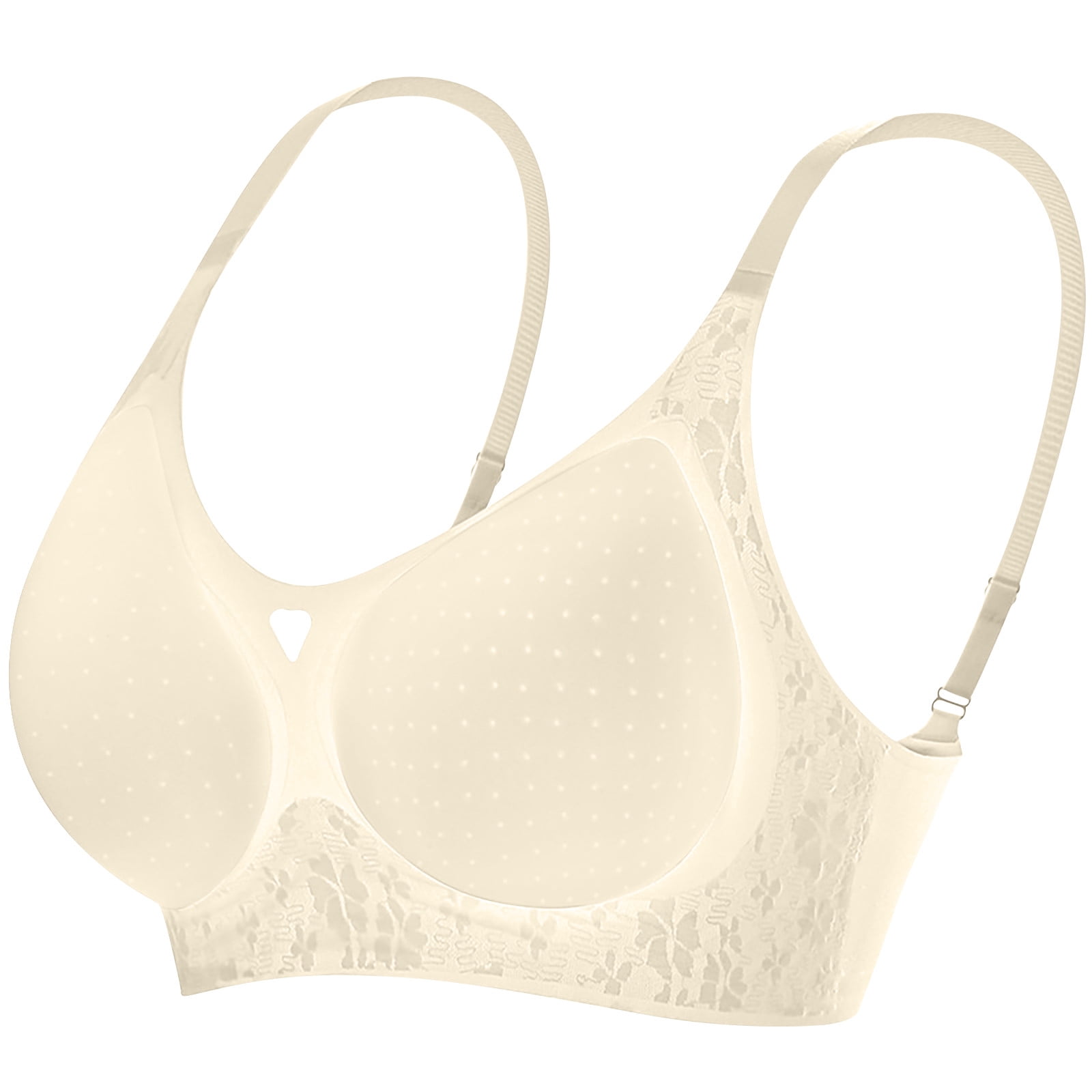 Amvlyk Bras for Women Wireless Push Up Breathable Bra Soft Seamless ...