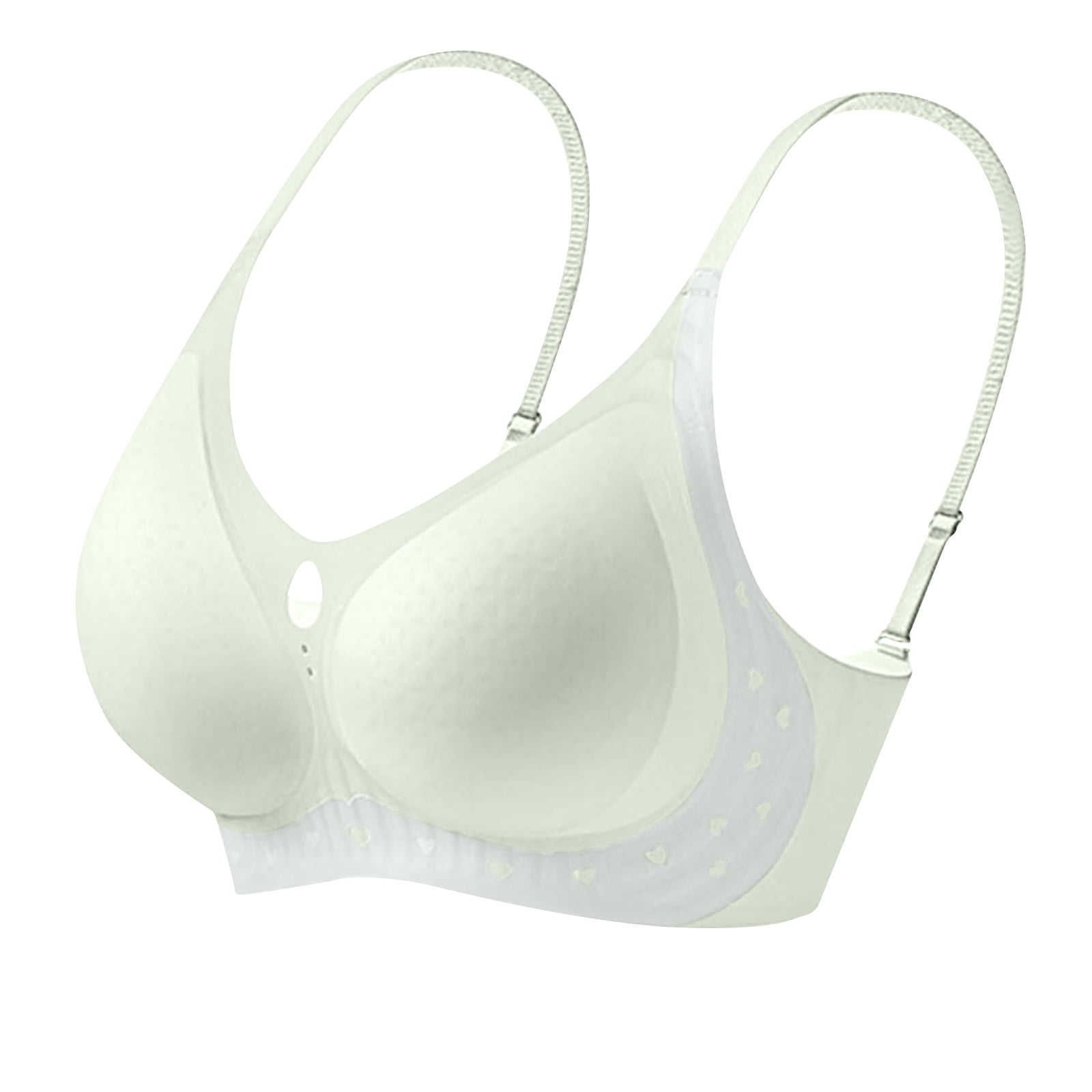 Amvlyk Bras for Women Wireless Push Up Breathable Bra Soft Seamless ...
