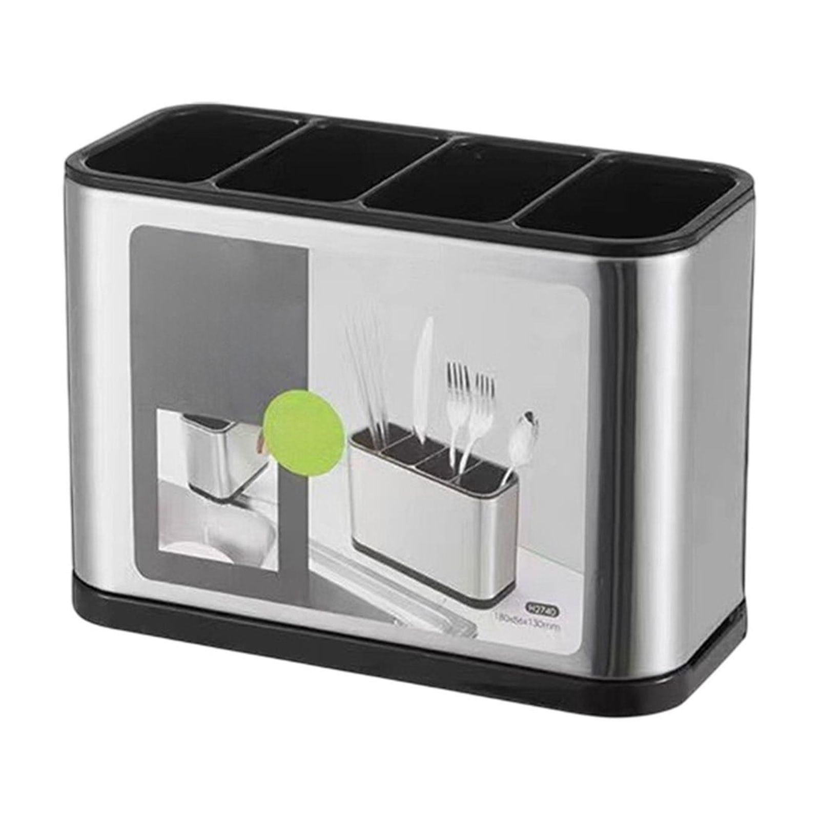 Amvlyk Cutlery BucketCompartmentalized Chopstick DispenserStainless ...