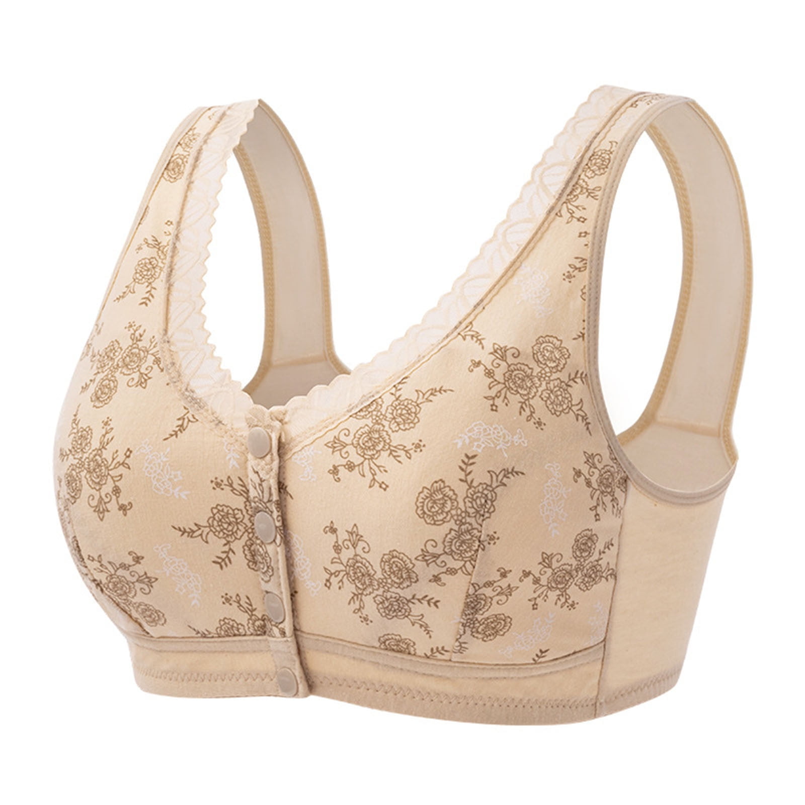 Amvlyk Front Closure Bras for Women Seamless Wireless Comfort ...