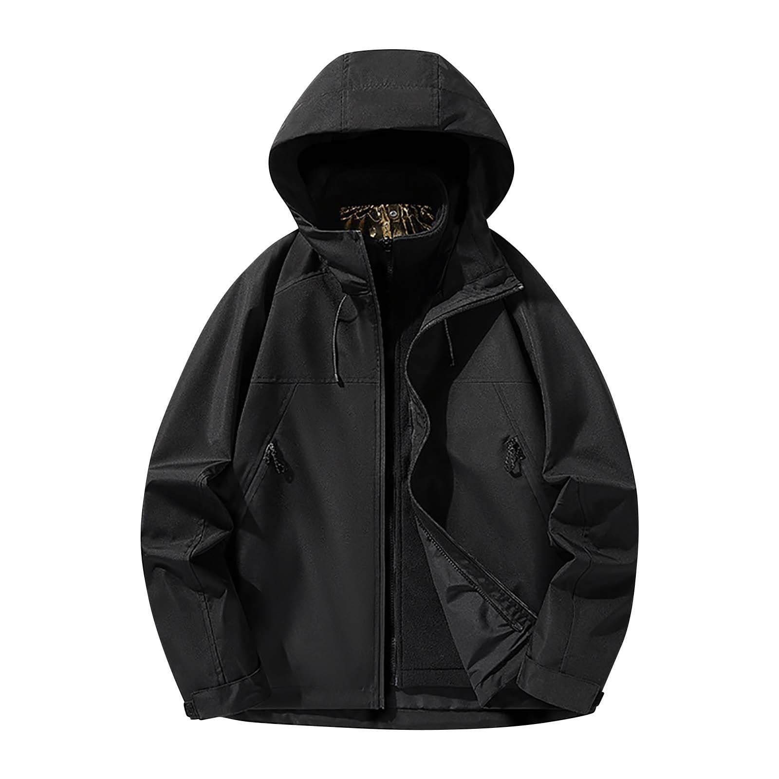 Amvlyk Rain Coat for Men Waterproof Casual Rain Jackets with Pockets ...