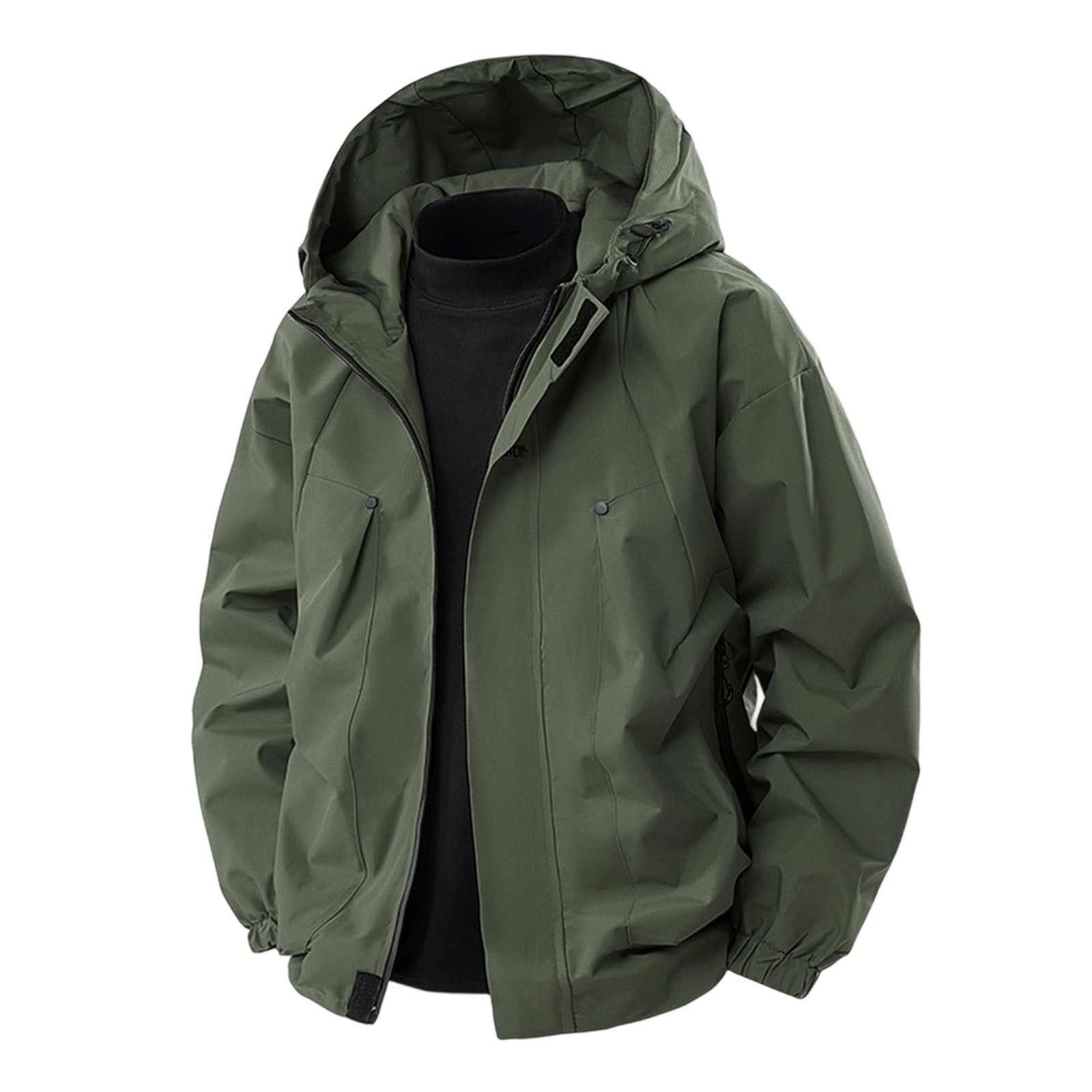 Amvlyk Rain Jackets for Men Waterproof Lightly Casual Solid Raincoat ...