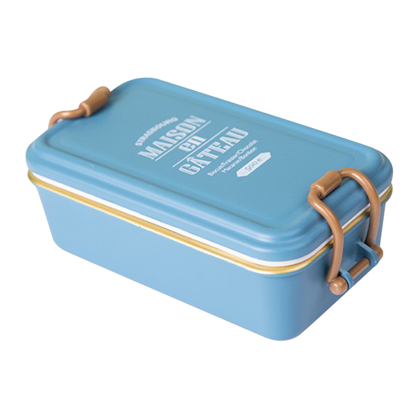 Amvlyk Retro Bento Layout Divided Bento Box With Built-in Plastic ...