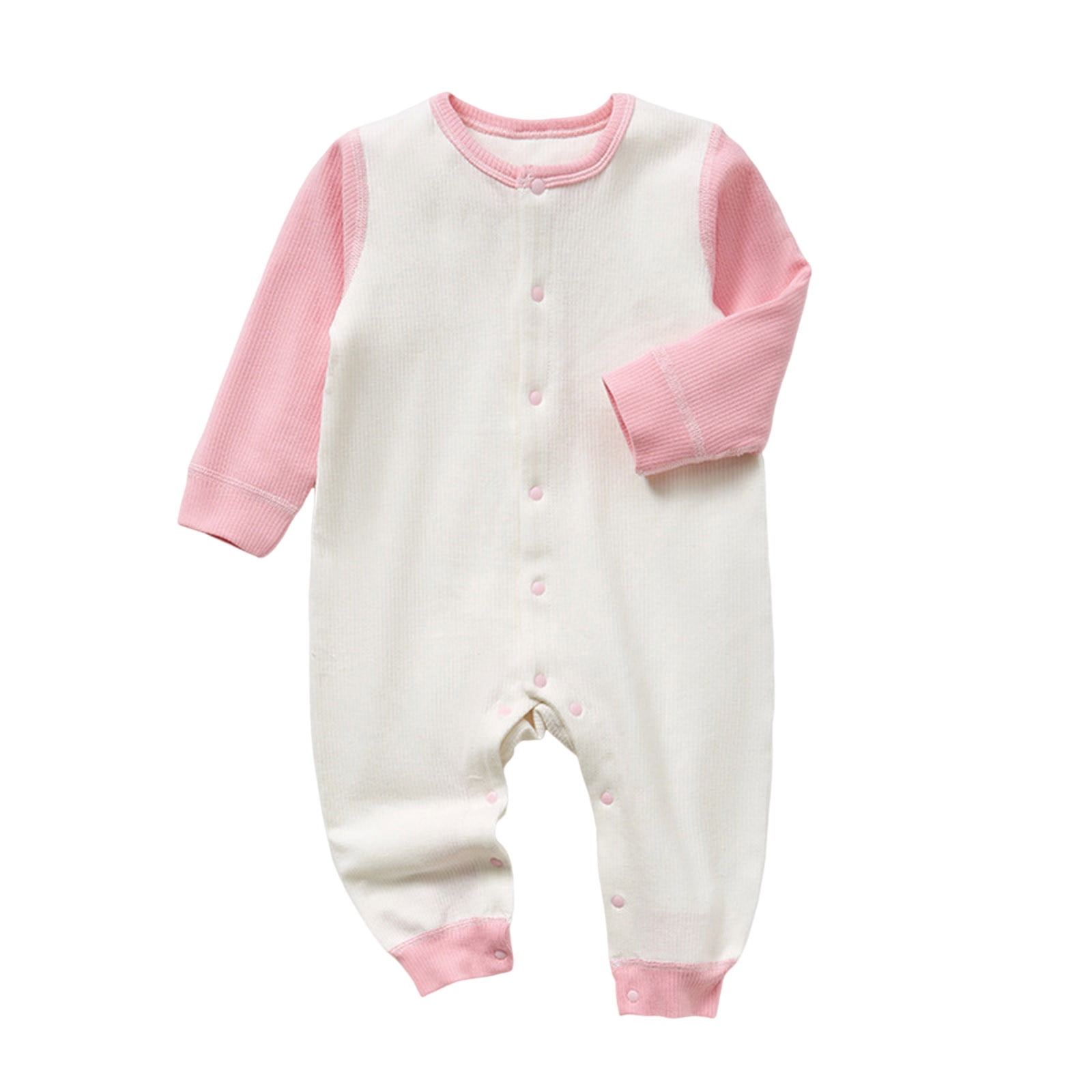 Xugsiok Rompers for Toddler Crewneck Button Down Outfits Soft Fashion ...