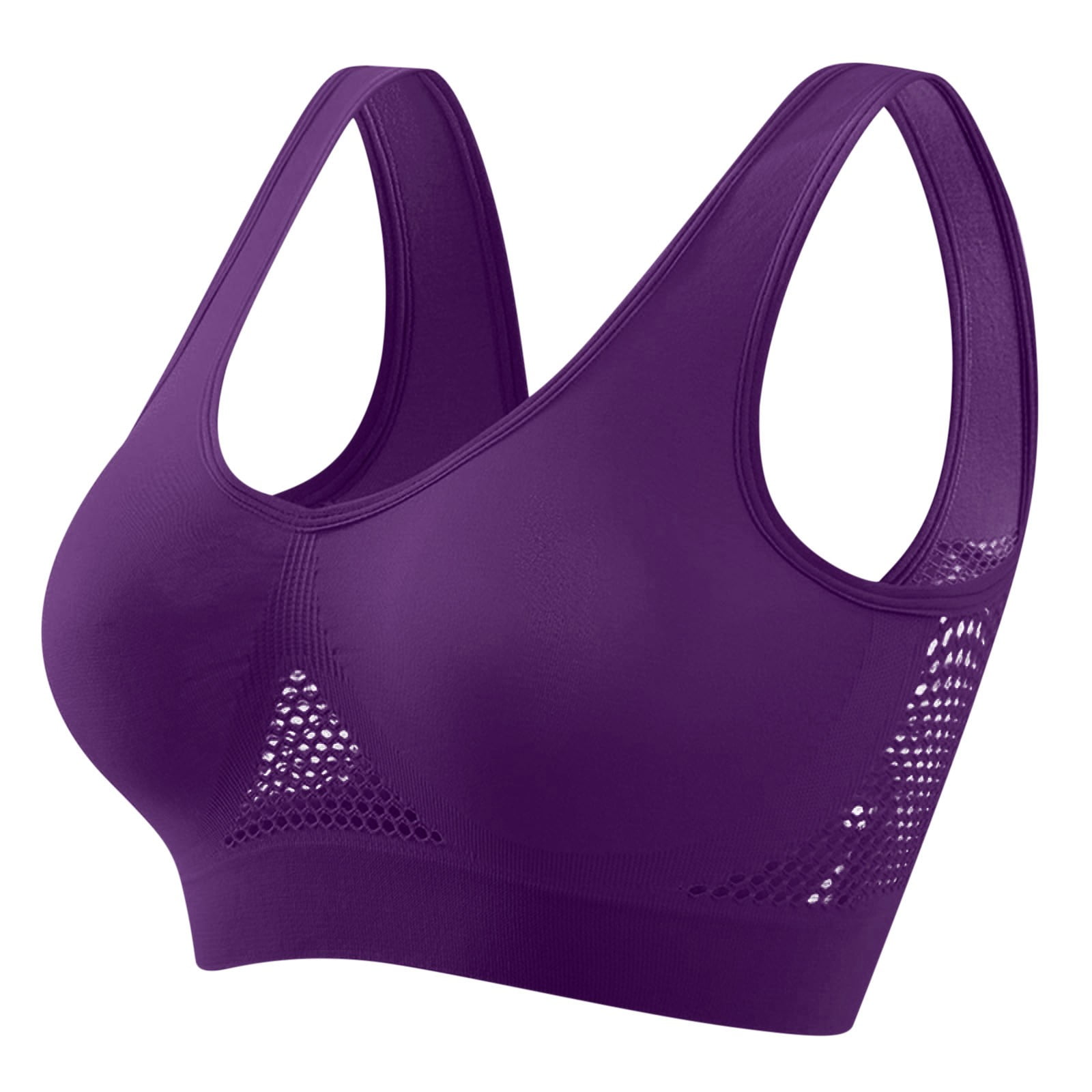 Amvlyk Sports Bras for Women Workout Bra Seamless Wirefree High Support ...