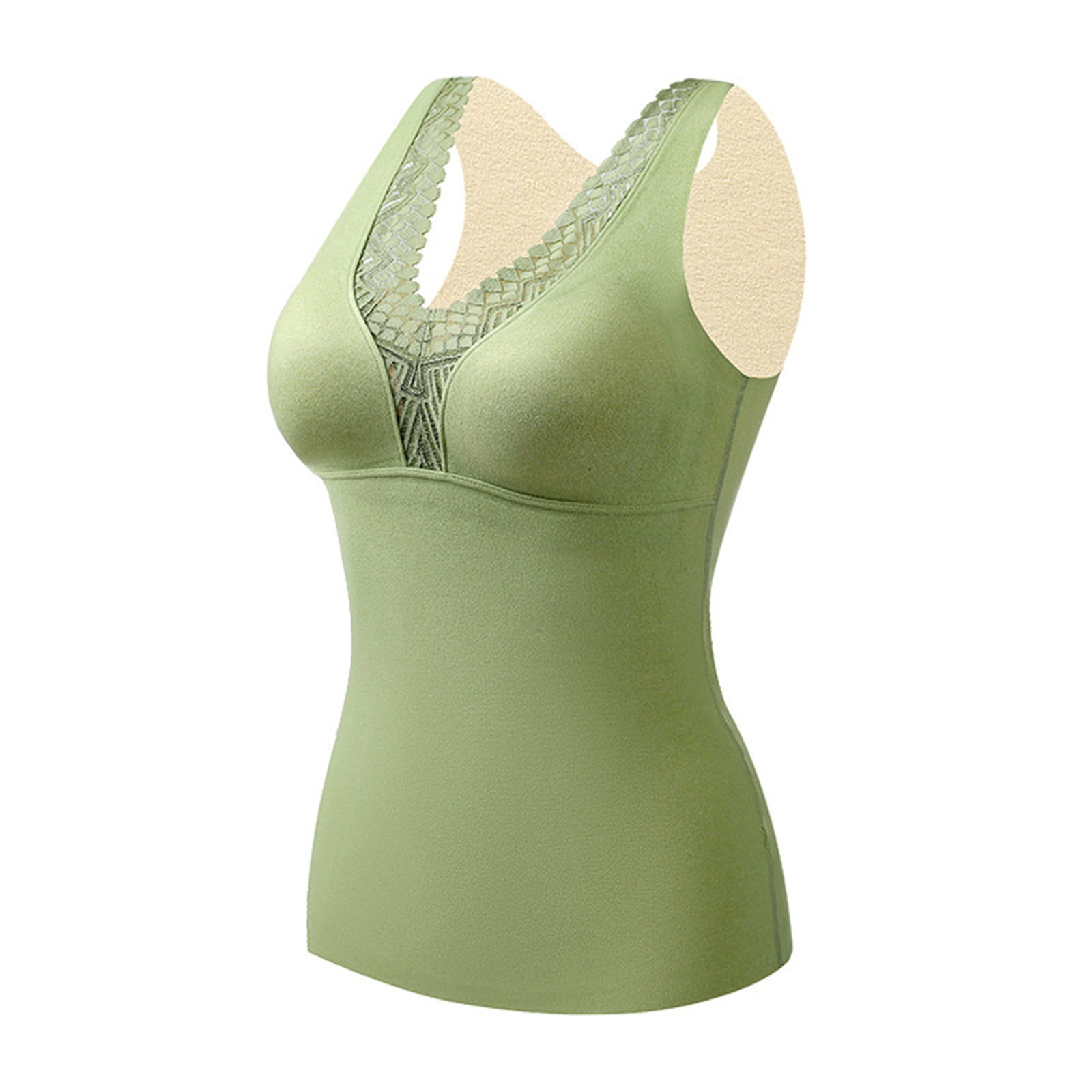 Xugsiok Thermal Tank Tops for Women Warm Self-heating Fleece Lined ...