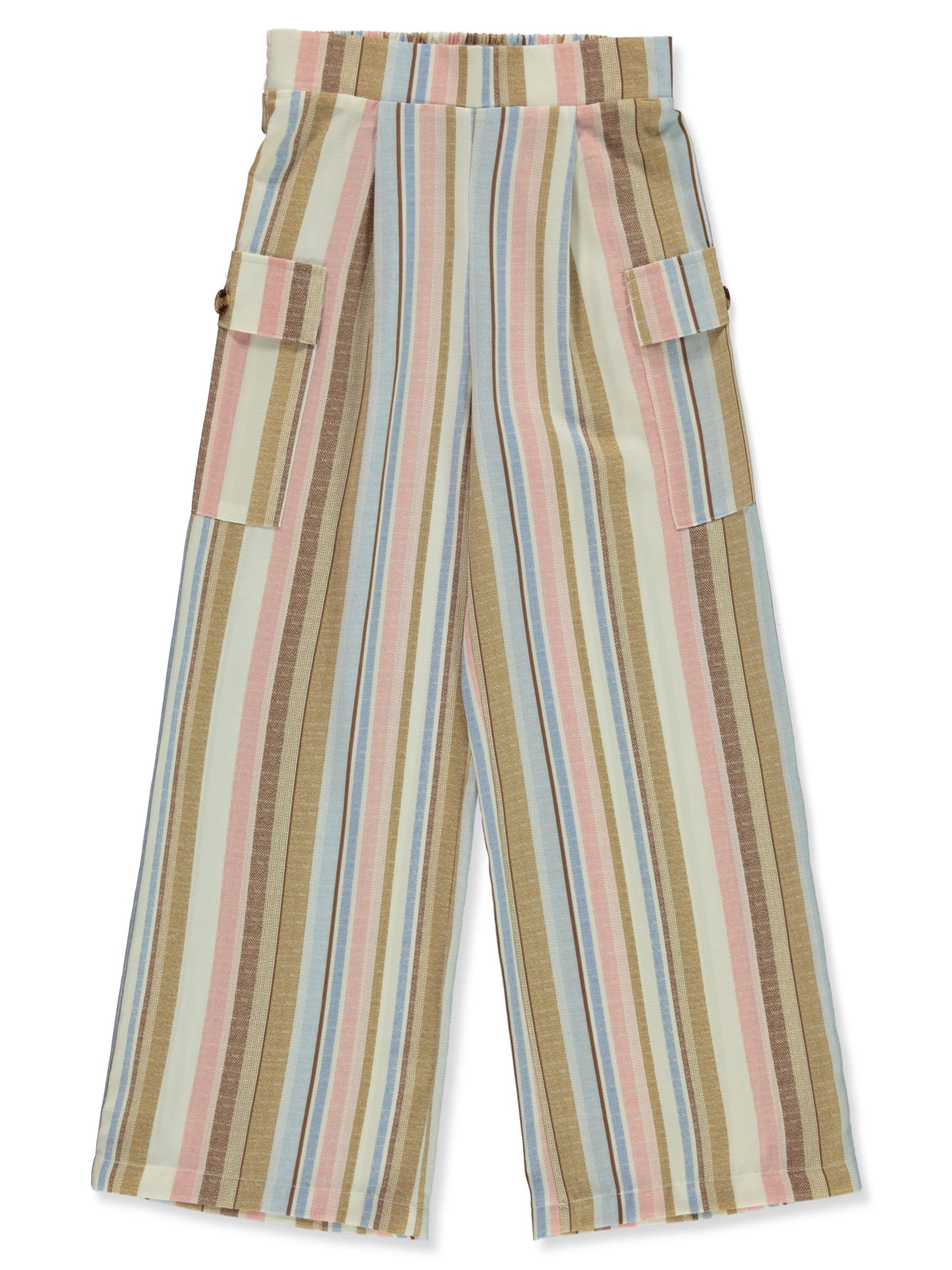 Amy Byer Girls' Striped Palazzo Pants - pink, 16 (Big Girls) - Walmart.com