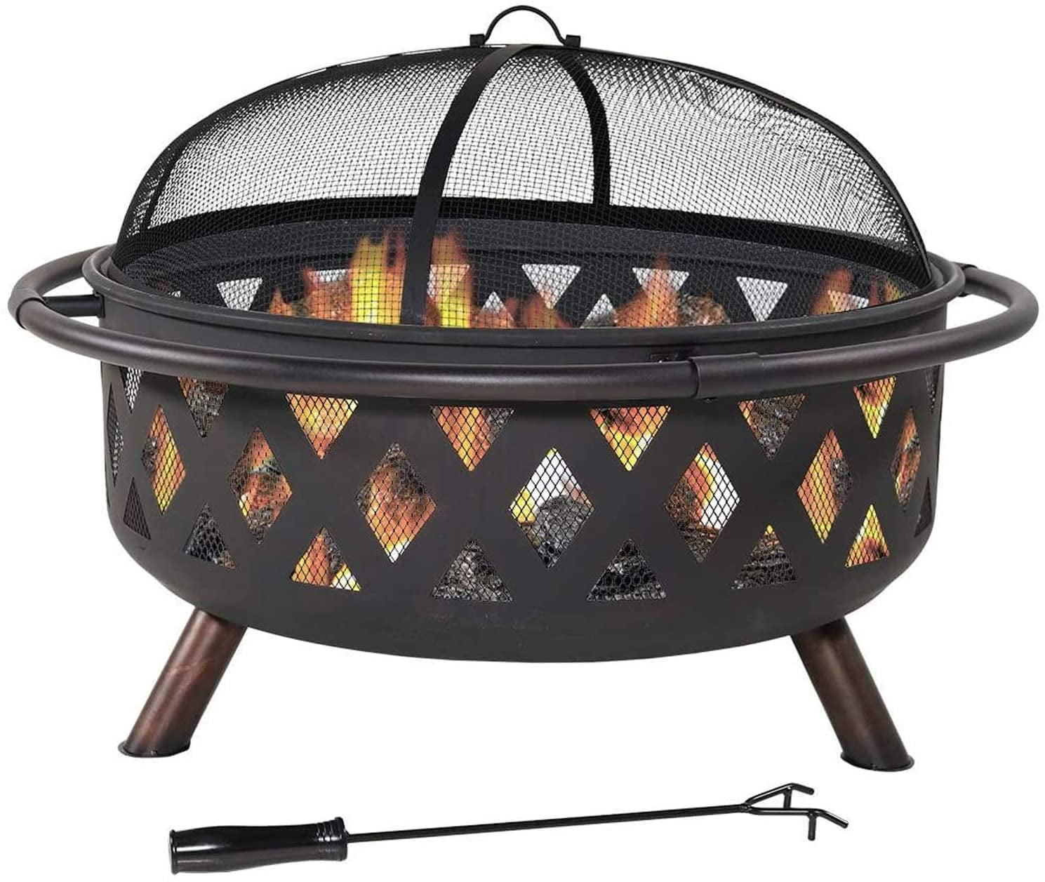 Amy Fire Pit - Sphere Outdoor Wood Burning and Grill for Camping and ...