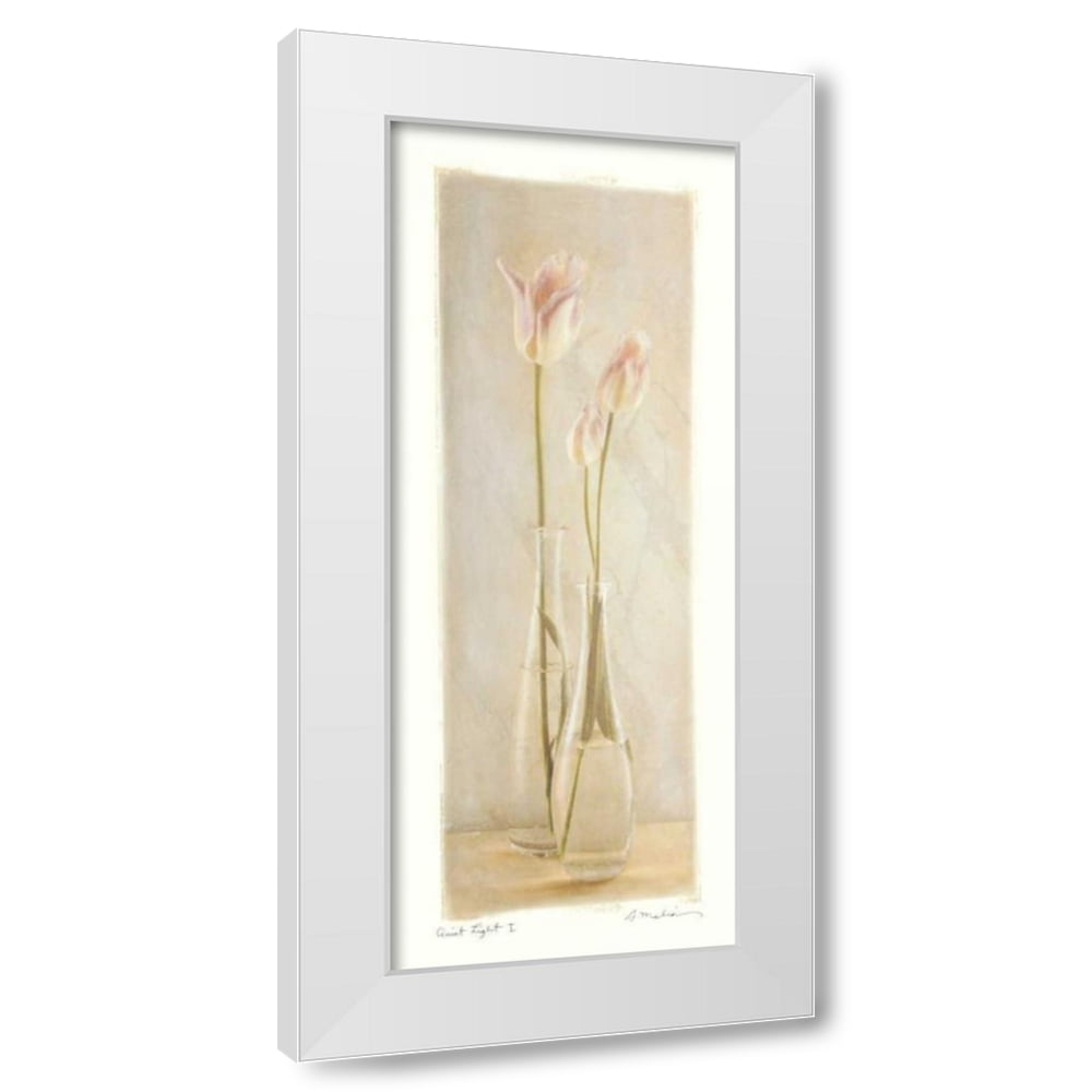Amy Melious 15x32 White Modern Wood Framed Wall Art Titled - Quiet ...