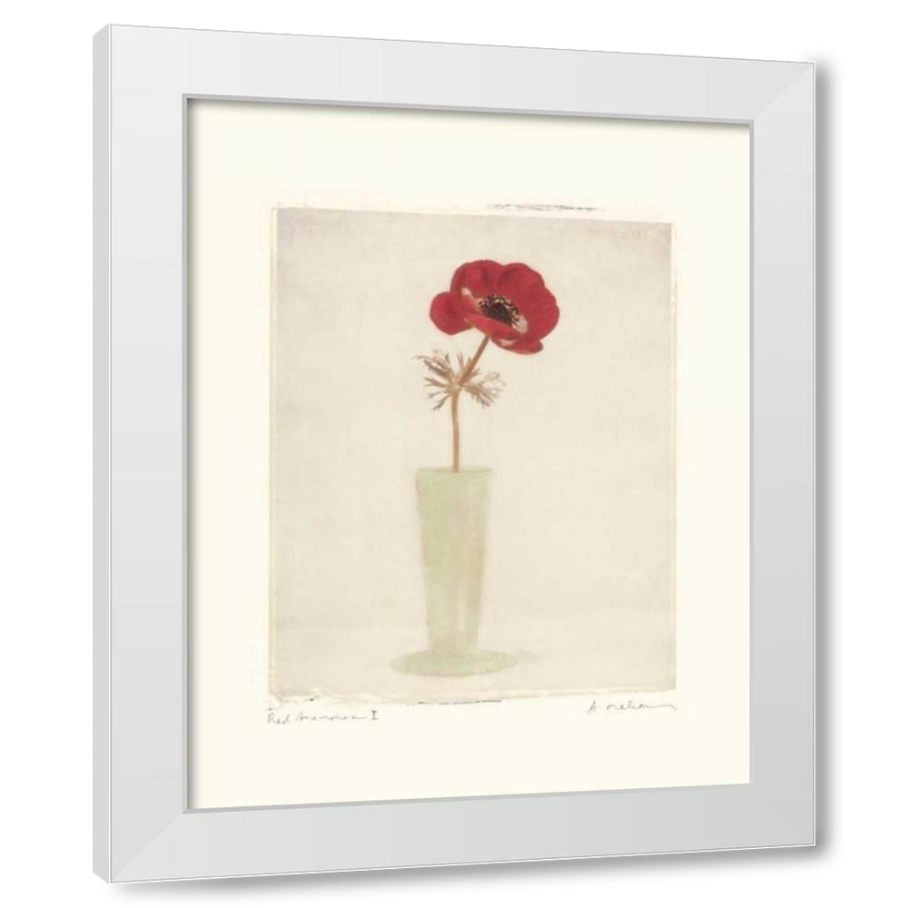 Amy Melious 20x24 White Modern Wood Framed Wall Art Titled - Red ...