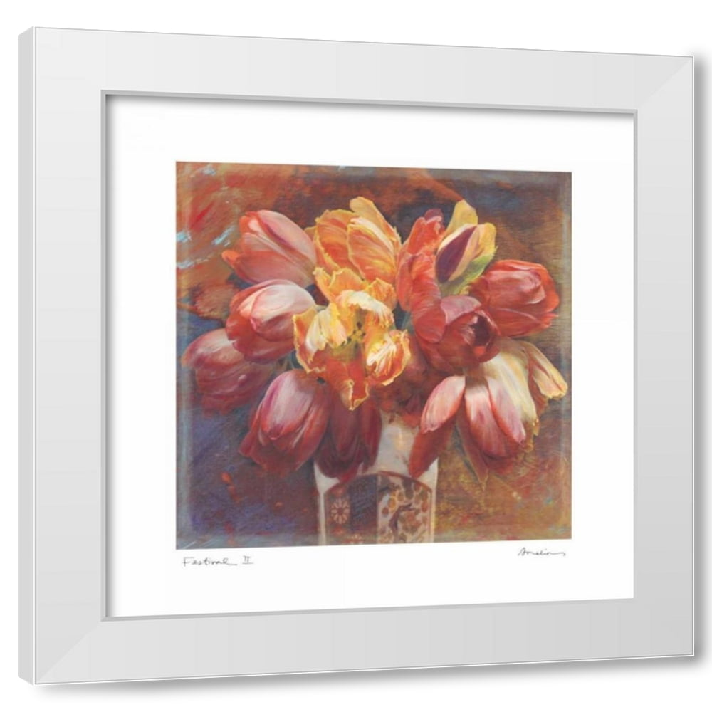 Amy Melious 26x26 White Modern Wood Framed Wall Art Titled - Festival ...